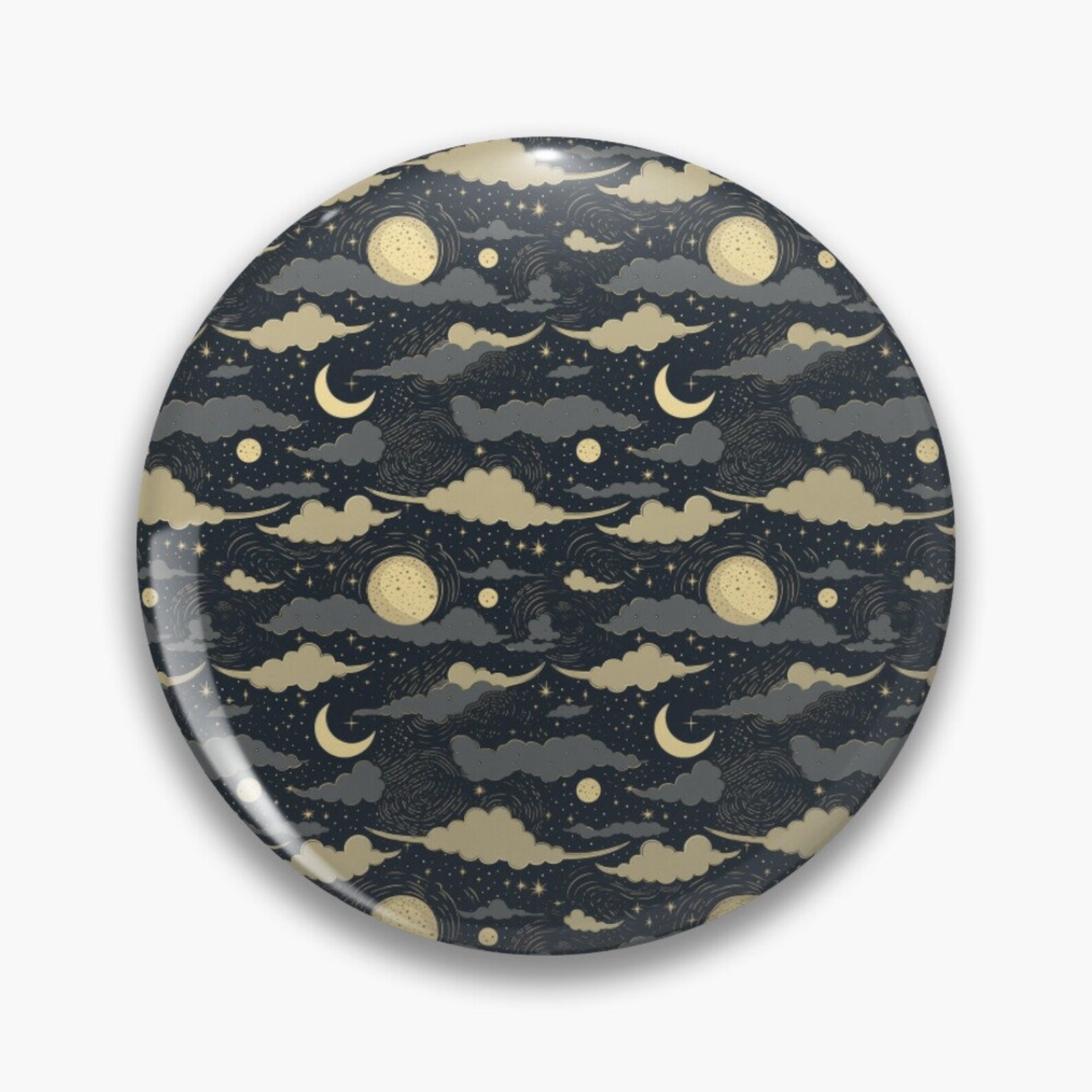 Celestial Moon-inspired Digital Paper Magical Crescent Moon Digital ...
