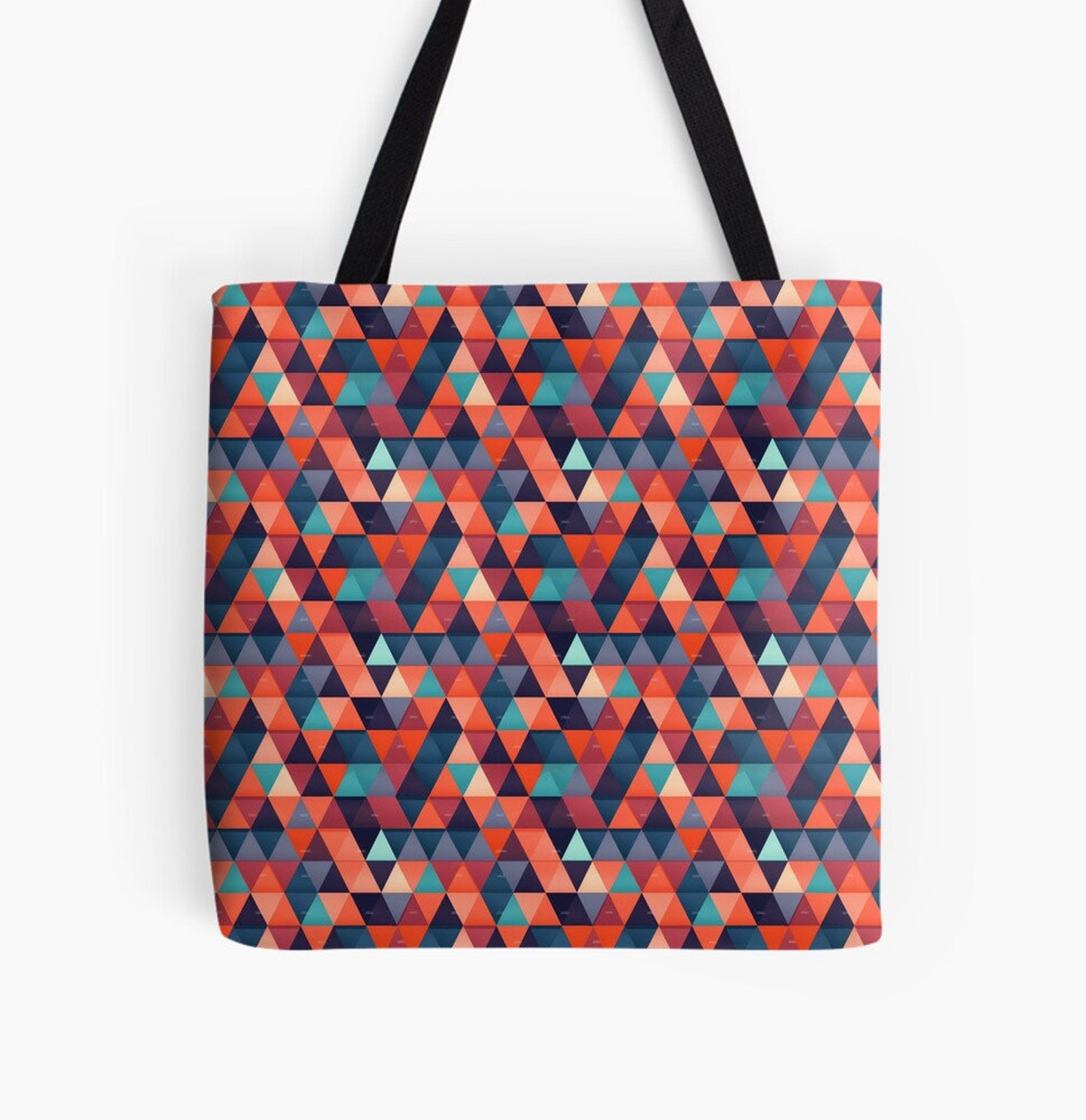 Colourful Repeating Triangle Pattern Seamless Angular Paper Print ...