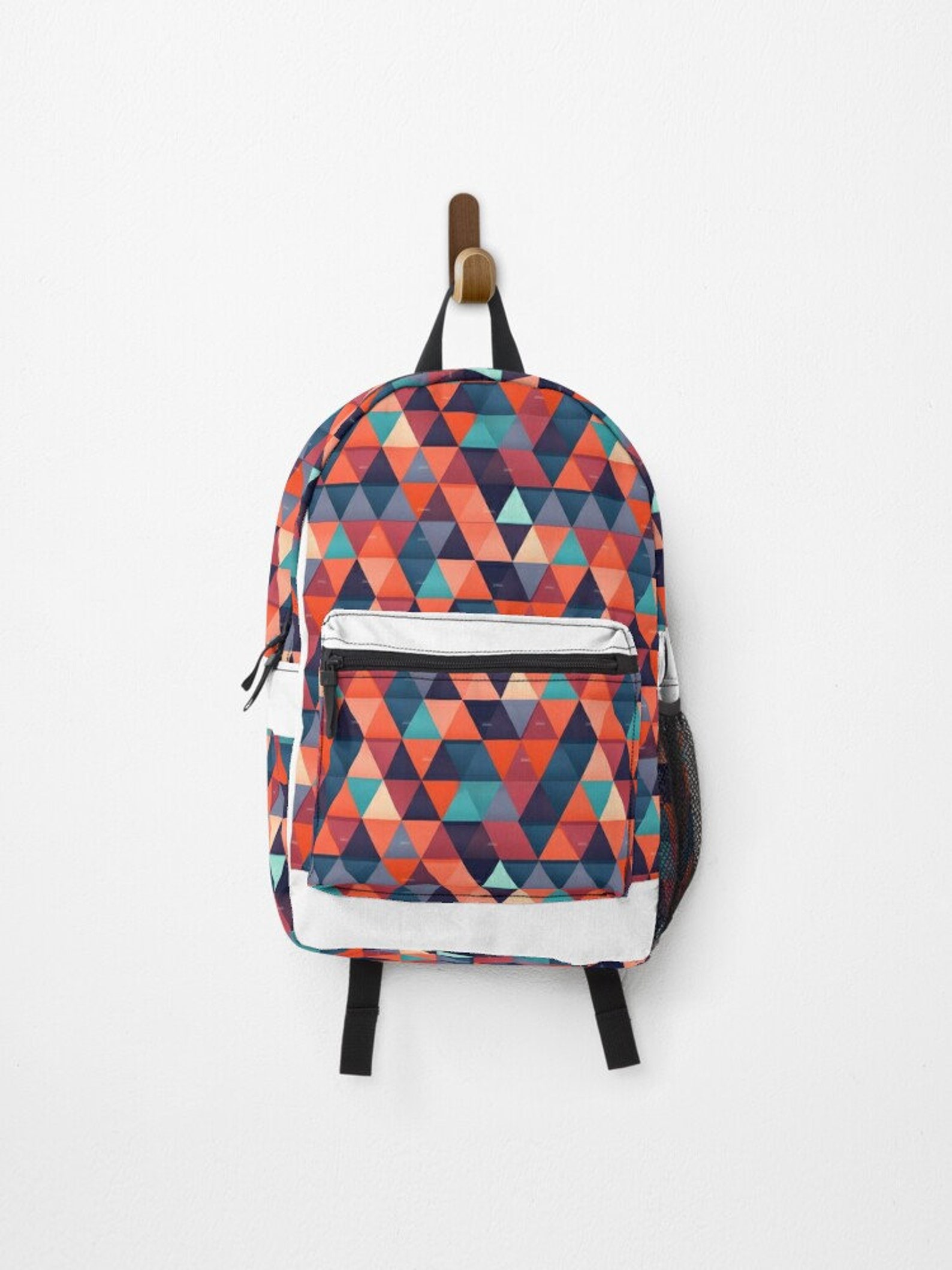 Colourful Repeating Triangle Pattern Seamless Angular Paper Print ...