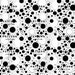 Black and White Circles Digital Print Circular Pattern Oil Split ...