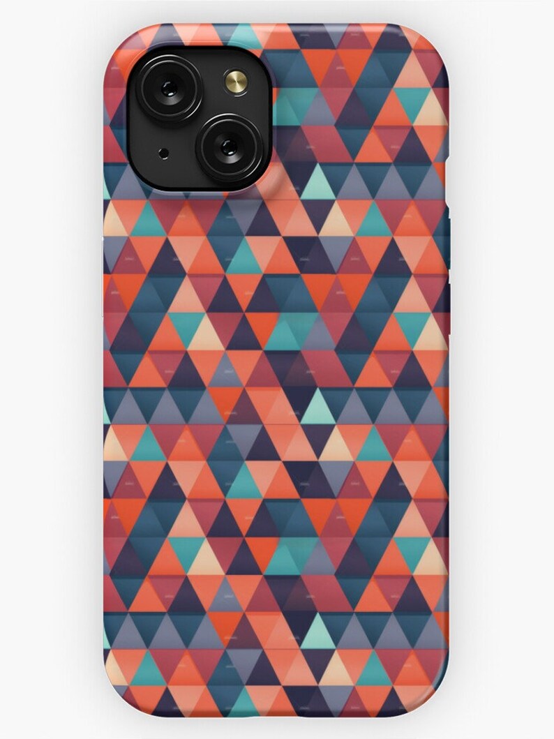 Colourful Repeating Triangle Pattern Seamless Angular Paper Print ...