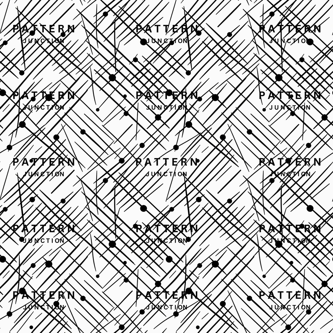 Black and White Lines and Dots Digital Print | Instant Download - Etsy