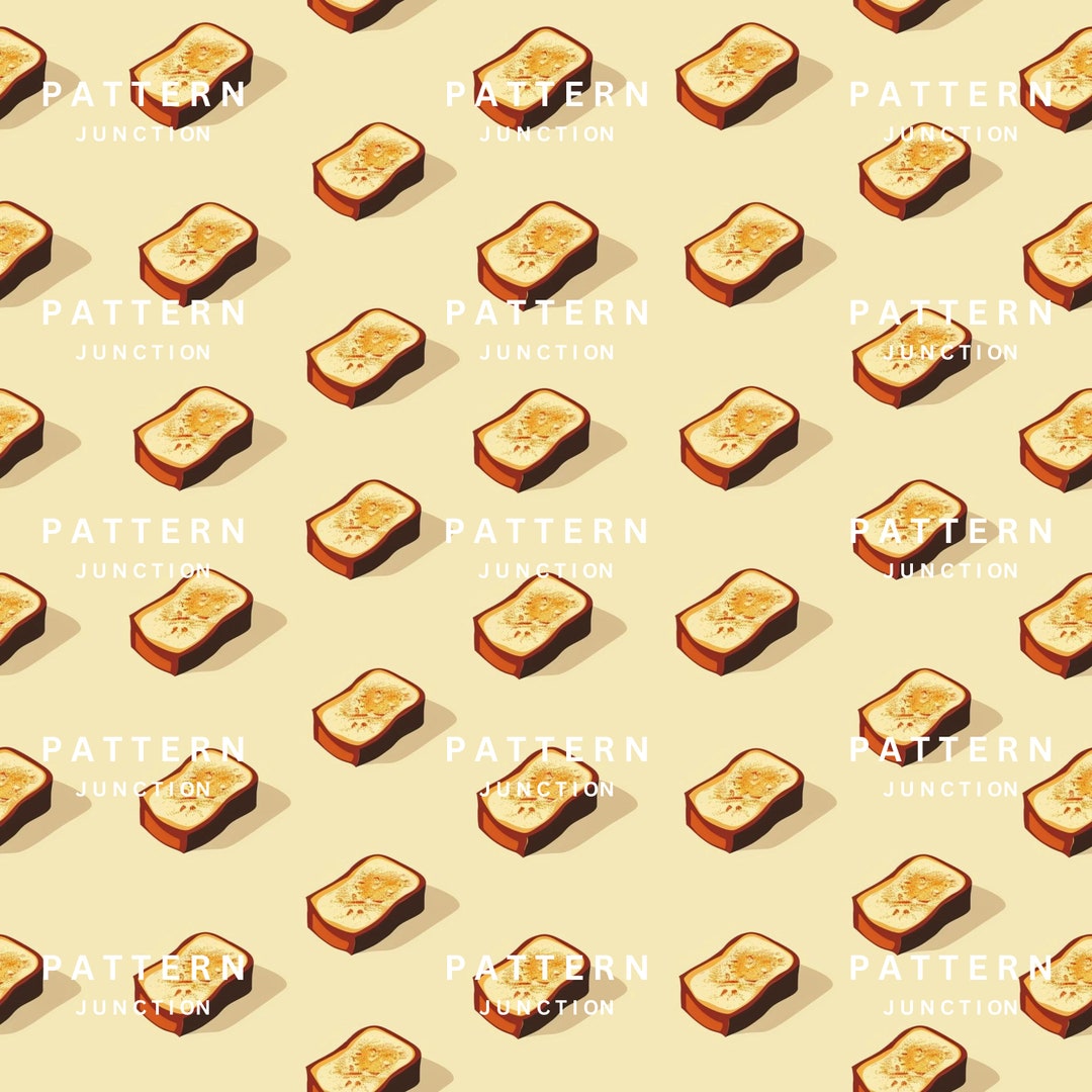 Toast Digital Print - Toast Digital Pattern Toasty Bread Digital Paper ...