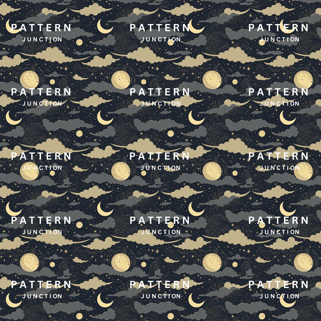 Celestial Moon-inspired Digital Paper Magical Crescent Moon - Etsy