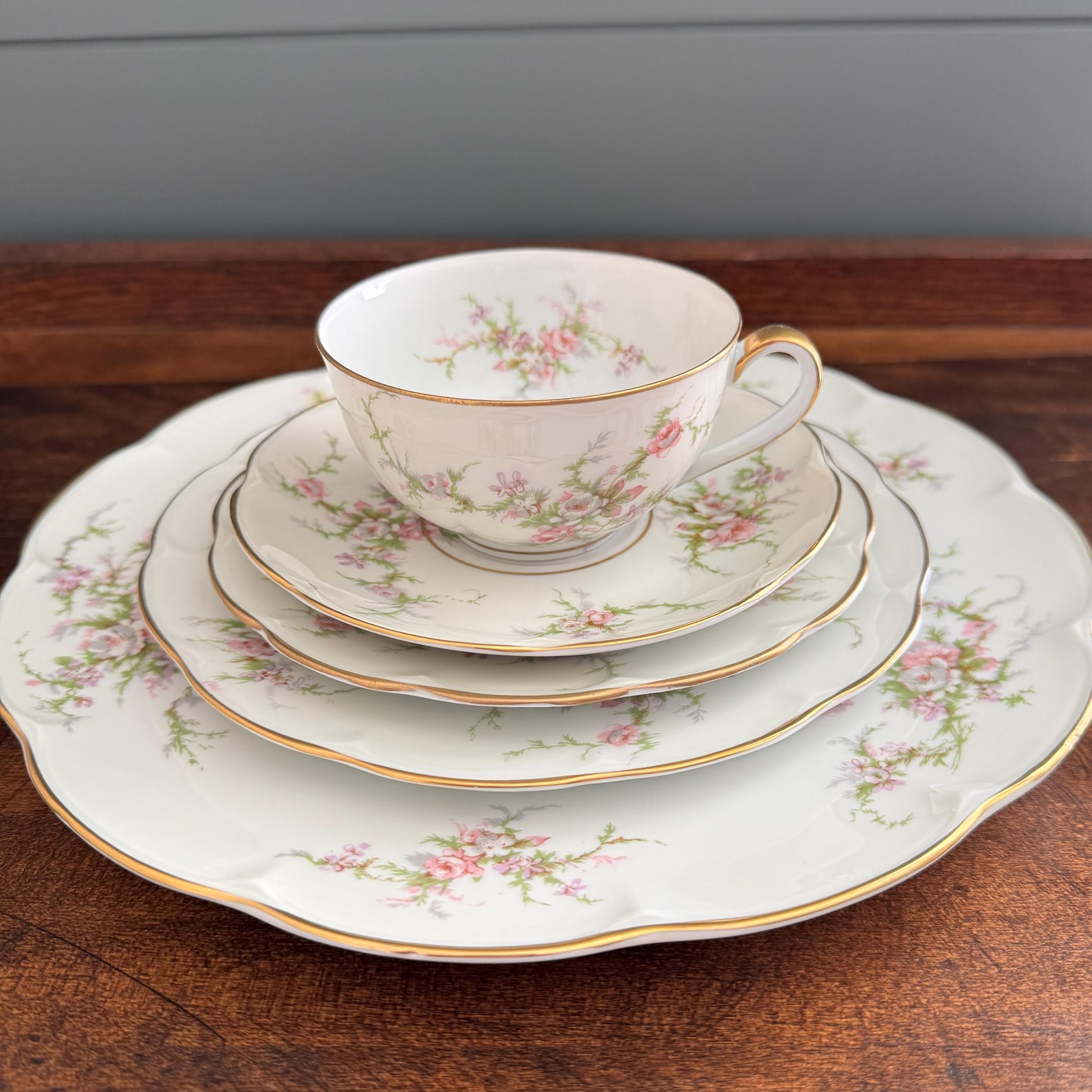 Vintage Theodore Haviland Rosalinde China | 5-piece Place Setting ...