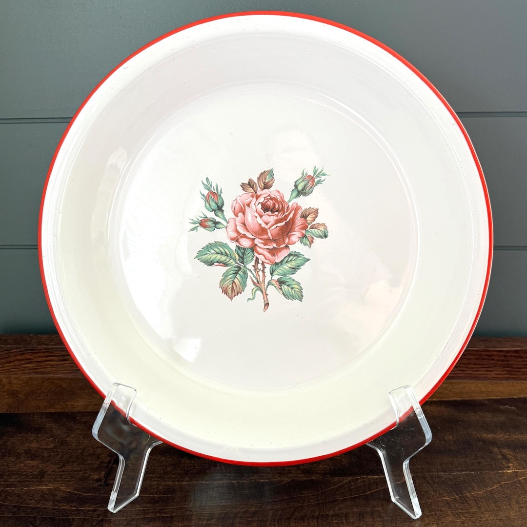 Vintage Enamelware Pie Pan | Vintage Pie Pan | Vintage Enamelware | Pie ...