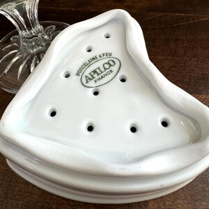 Vintage French White Porcelain Heart Shaped Cheese Mold, Apilco, Made ...