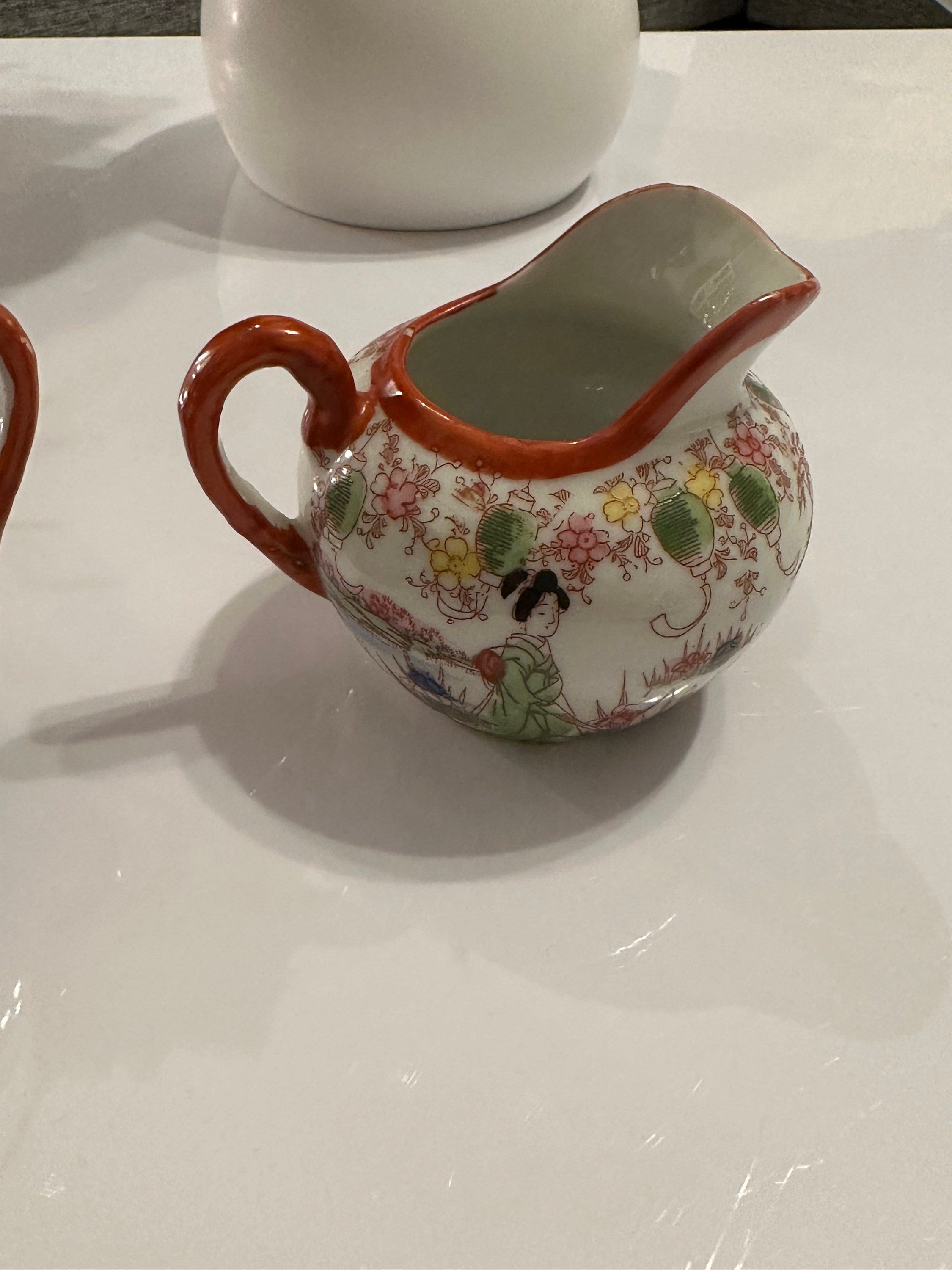Antique Satsuma Tea Set, Hand Painted Japanese Eggshell Porcelain - Etsy