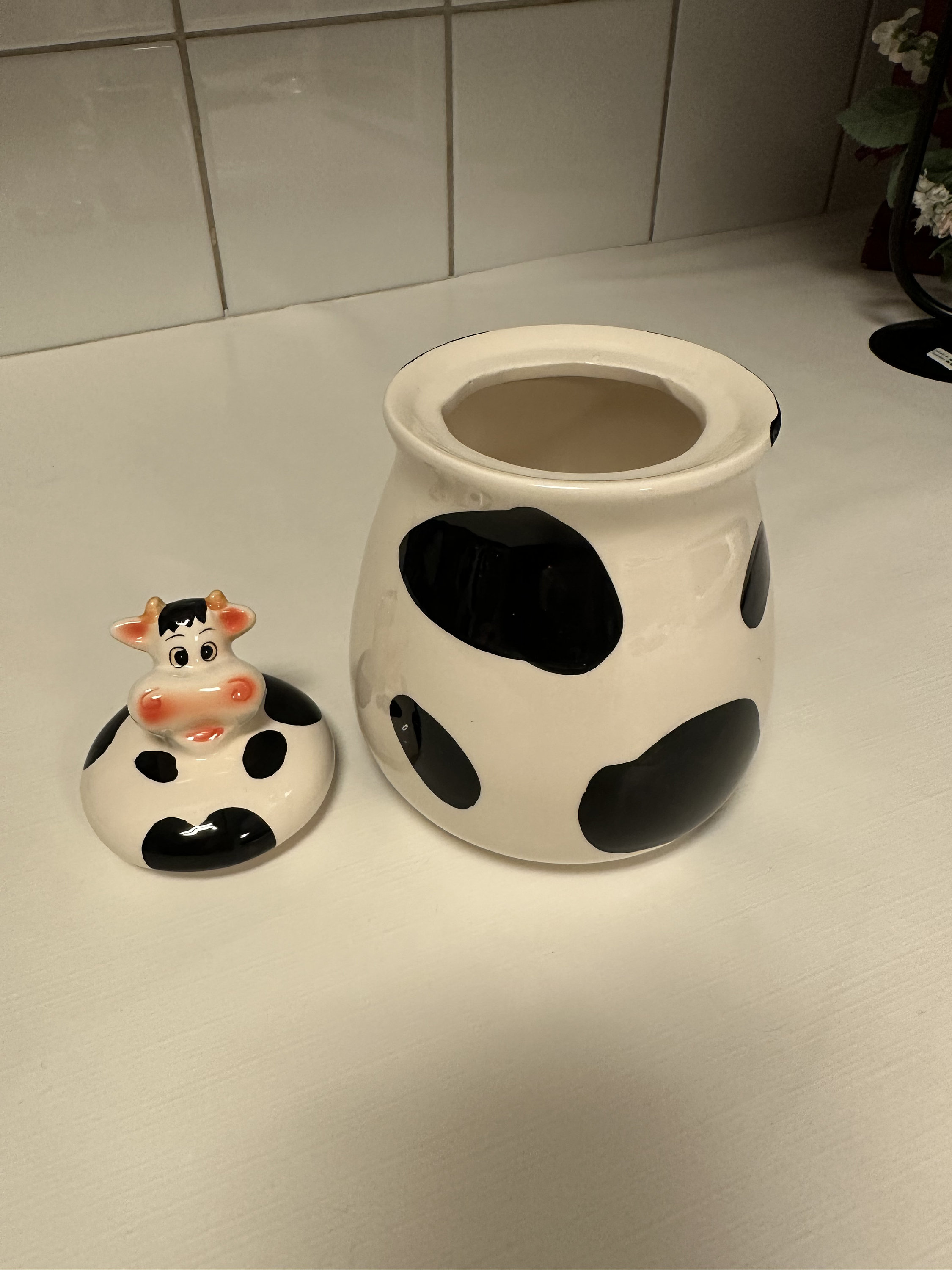 Vintage Cow Tea Set ,black and White Ceramic Cow Teapot ,collectible ...