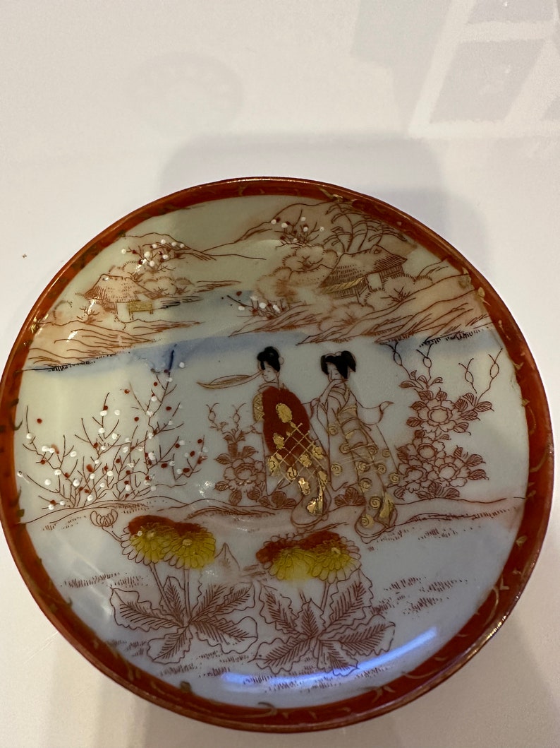 Antique Satsuma Tea Set Hand Painted Japanese Eggshell - Etsy