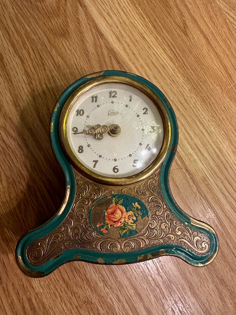 Antique Germany Alarm Clock, EMES GUEISSAZ MUSICAL, Germany Switzerland ...