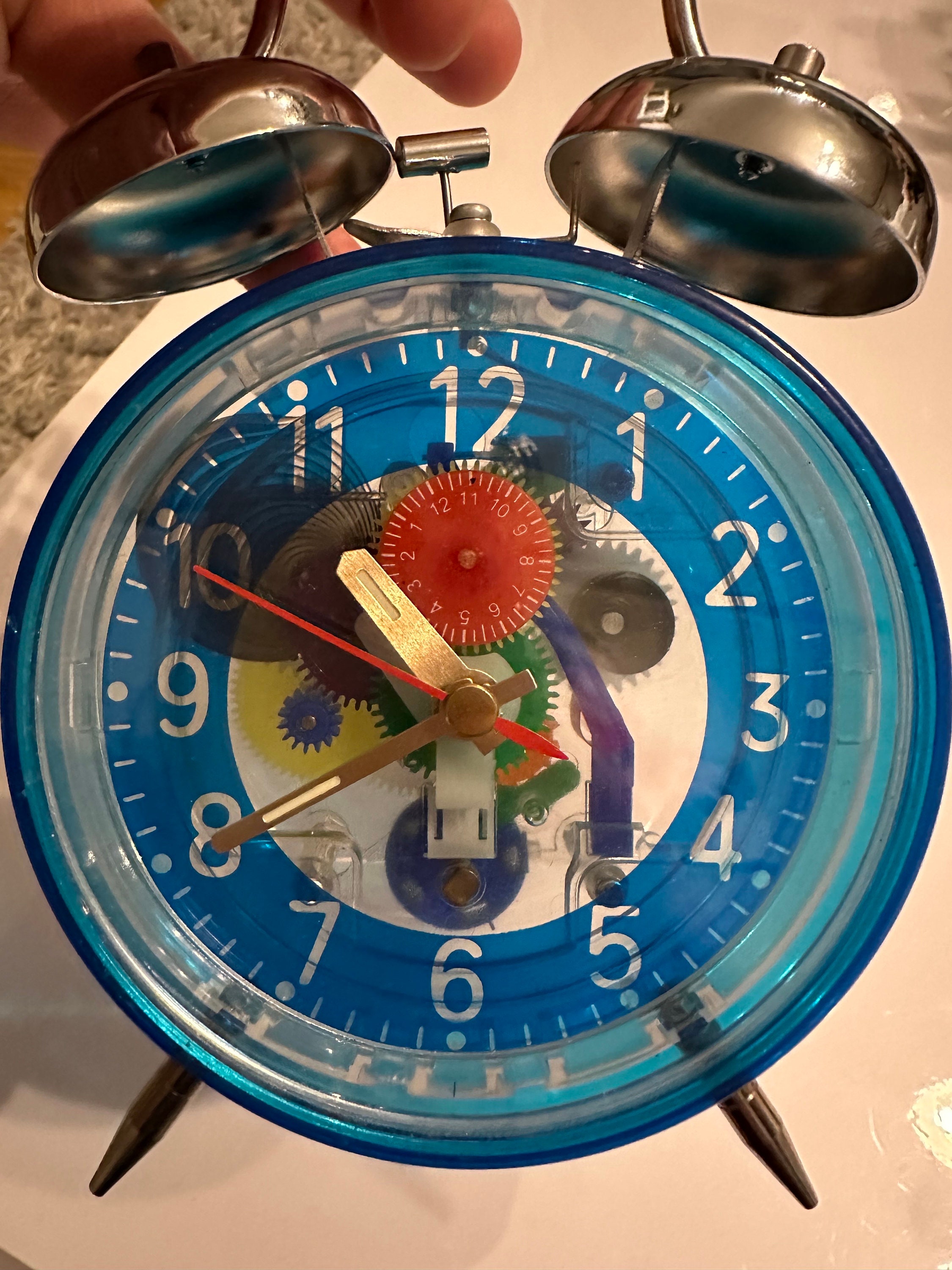 Vintage Transparent Table Clock, Mechanical Table Clock, Alarm Clock ...