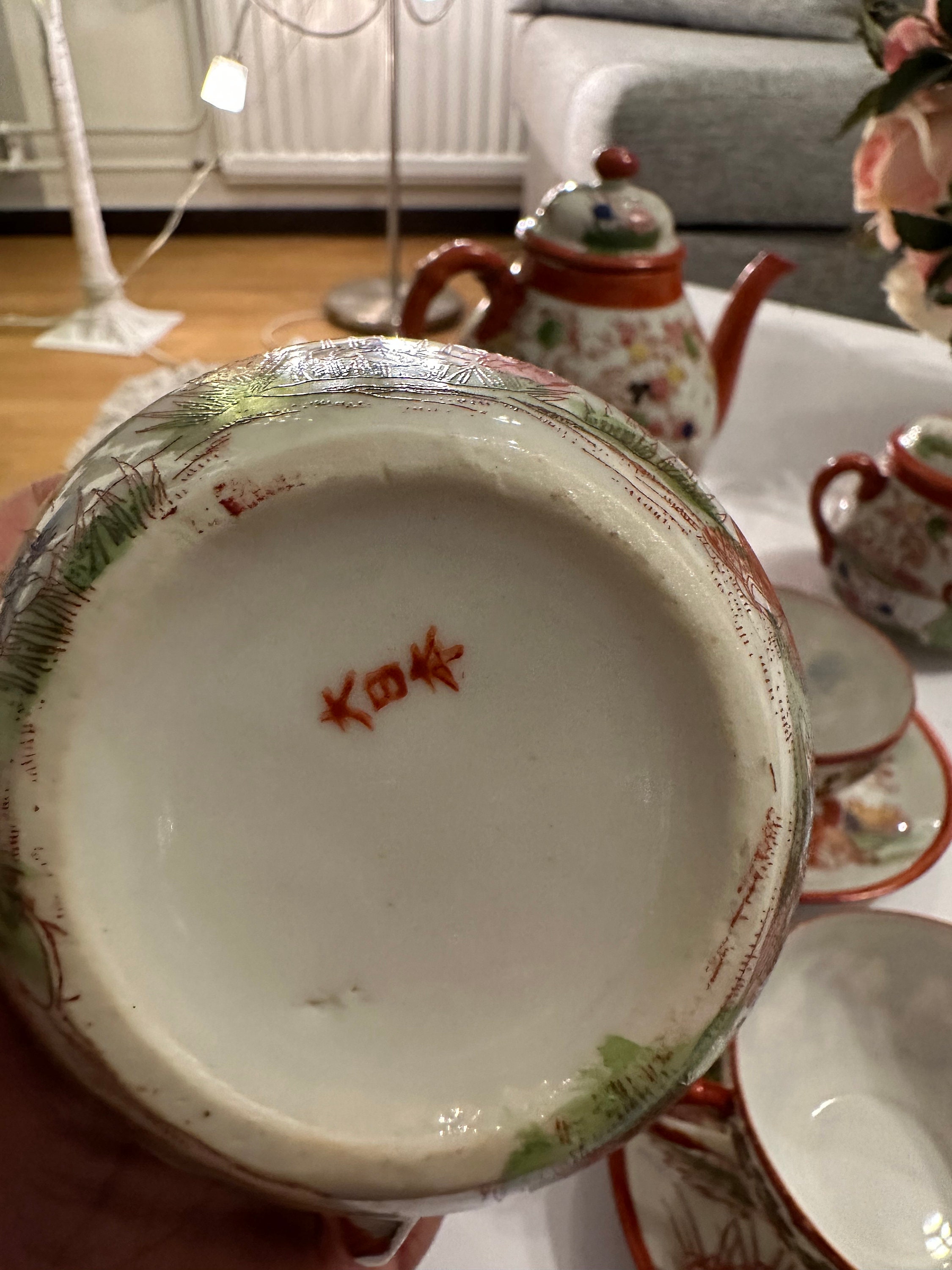 Antique Satsuma Tea Set, Hand Painted Japanese Eggshell Porcelain - Etsy