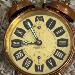 Vintage Germany Twin Bell Mechanical Alarm Clock , Peter 1960s - Etsy