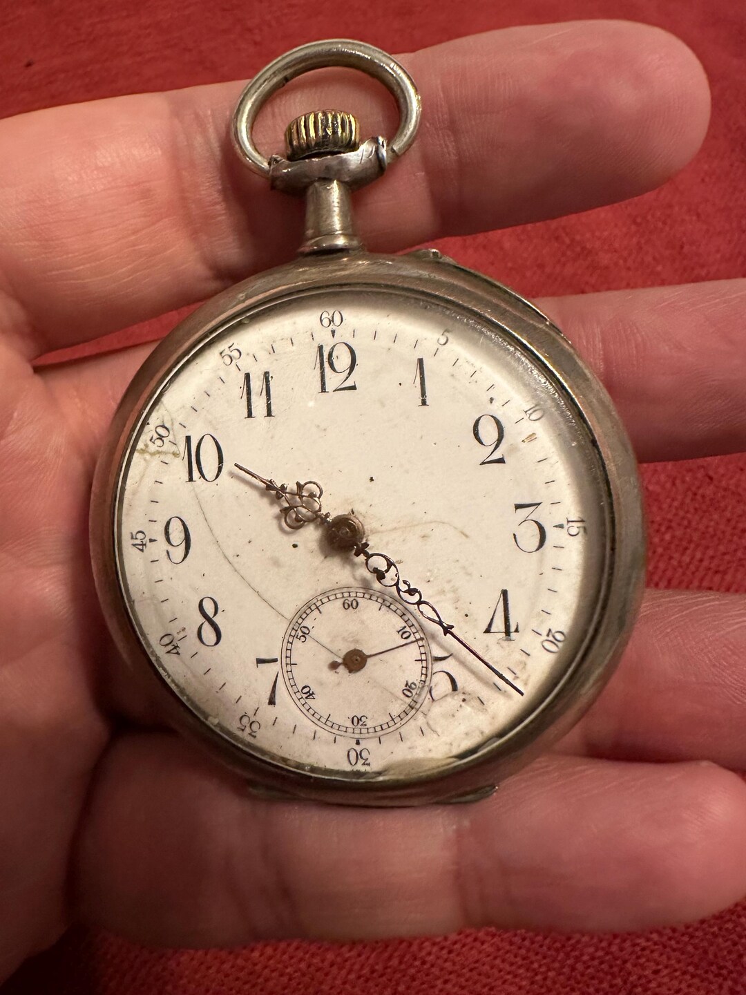 Vintage Working Swiss 1890 Pocket Spiral Breguet Dioméde .800 Silver ...