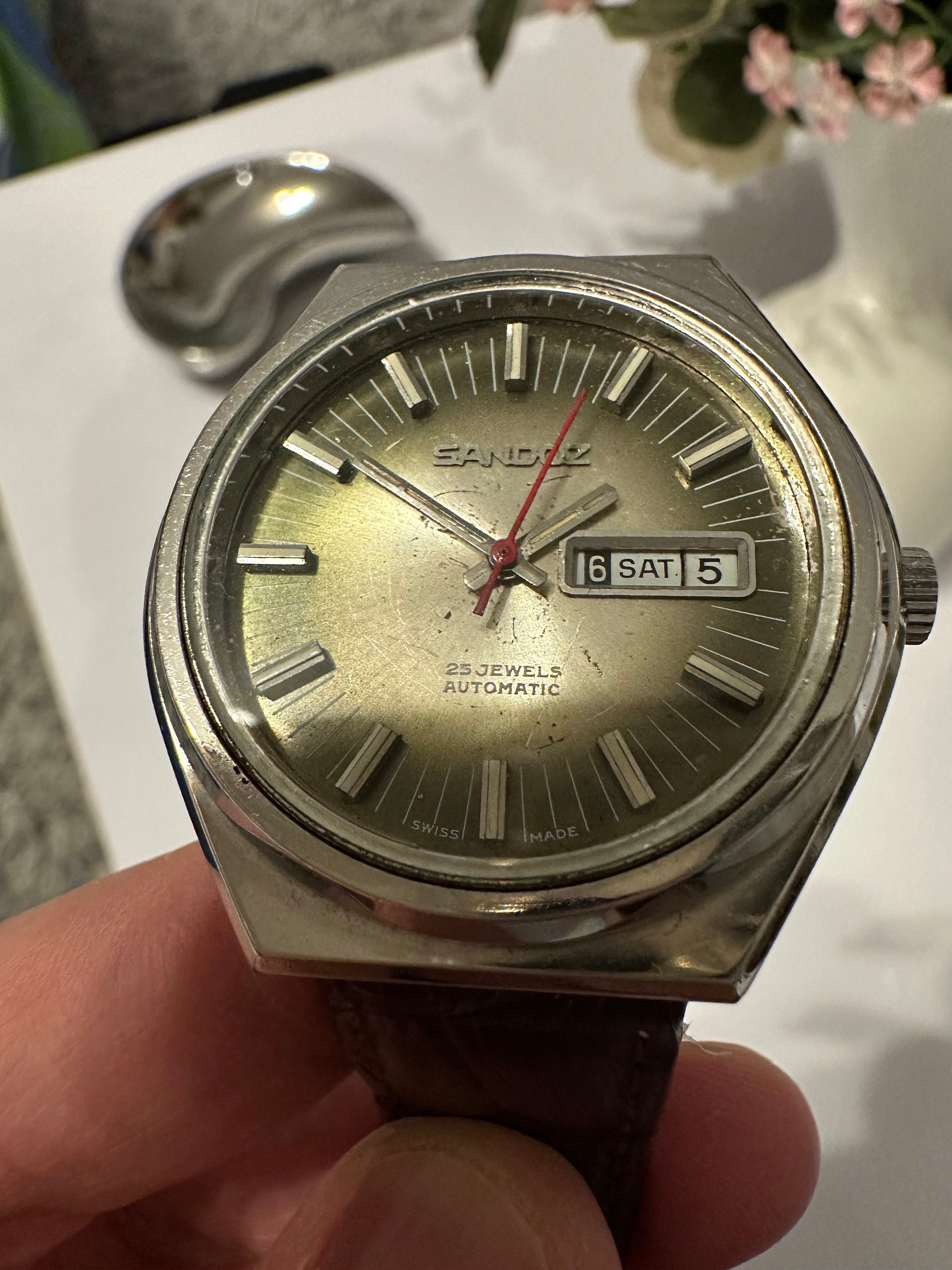 Vintage Sandoz Automatic 25 Jewels Men's Watch Swiss Made 1970s. - Etsy