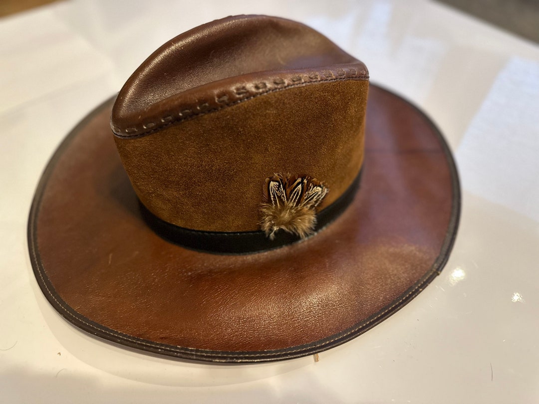 Cowboy Hat by Browada Leathers, Hand Made, San Francisco, With Black ...