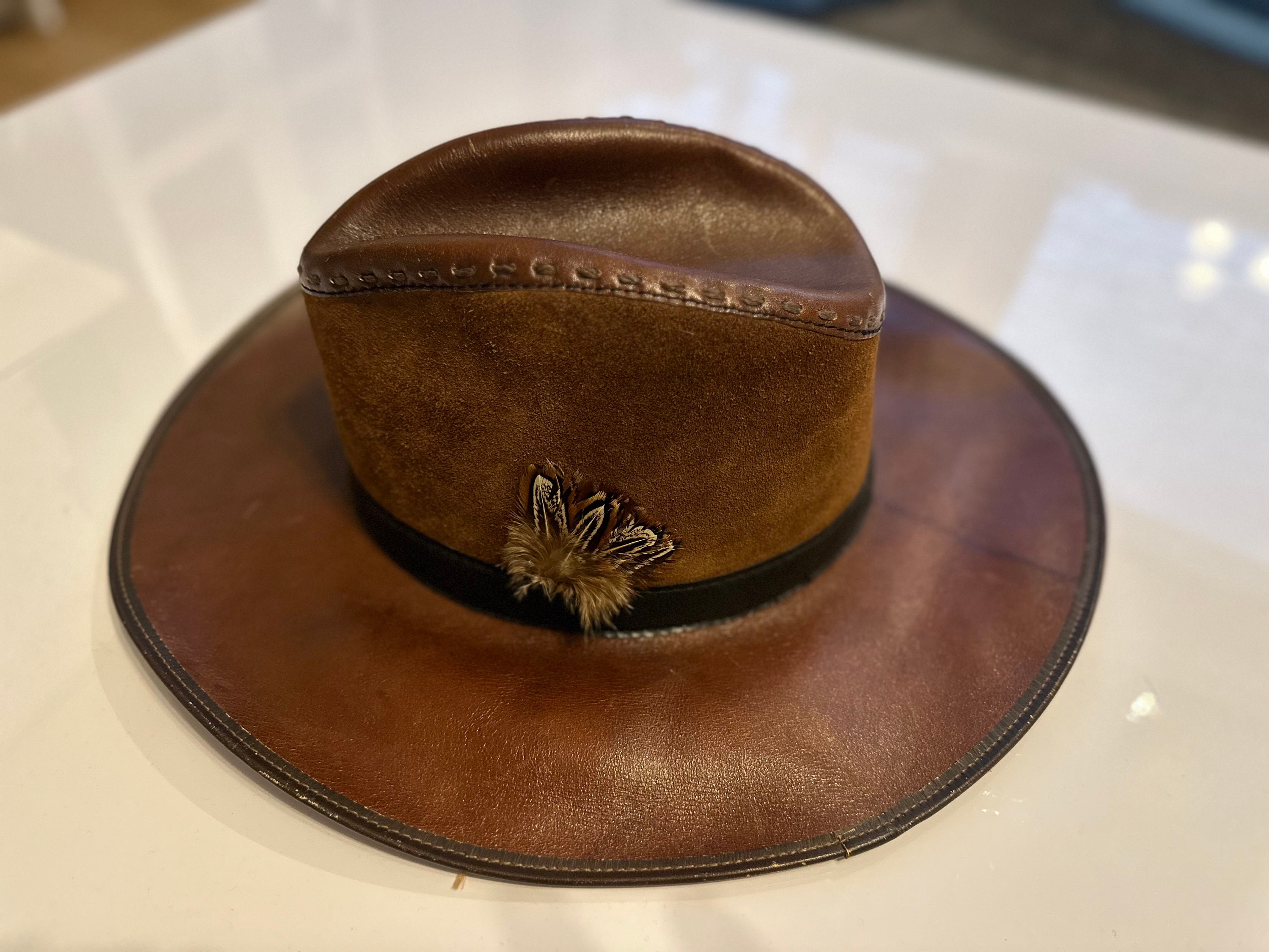 Cowboy Hat by Browada Leathers Hand Made San Francisco With - Etsy