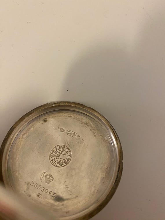Vintage silver Zenith Swiss Pocket Watch hallmarked … - Gem