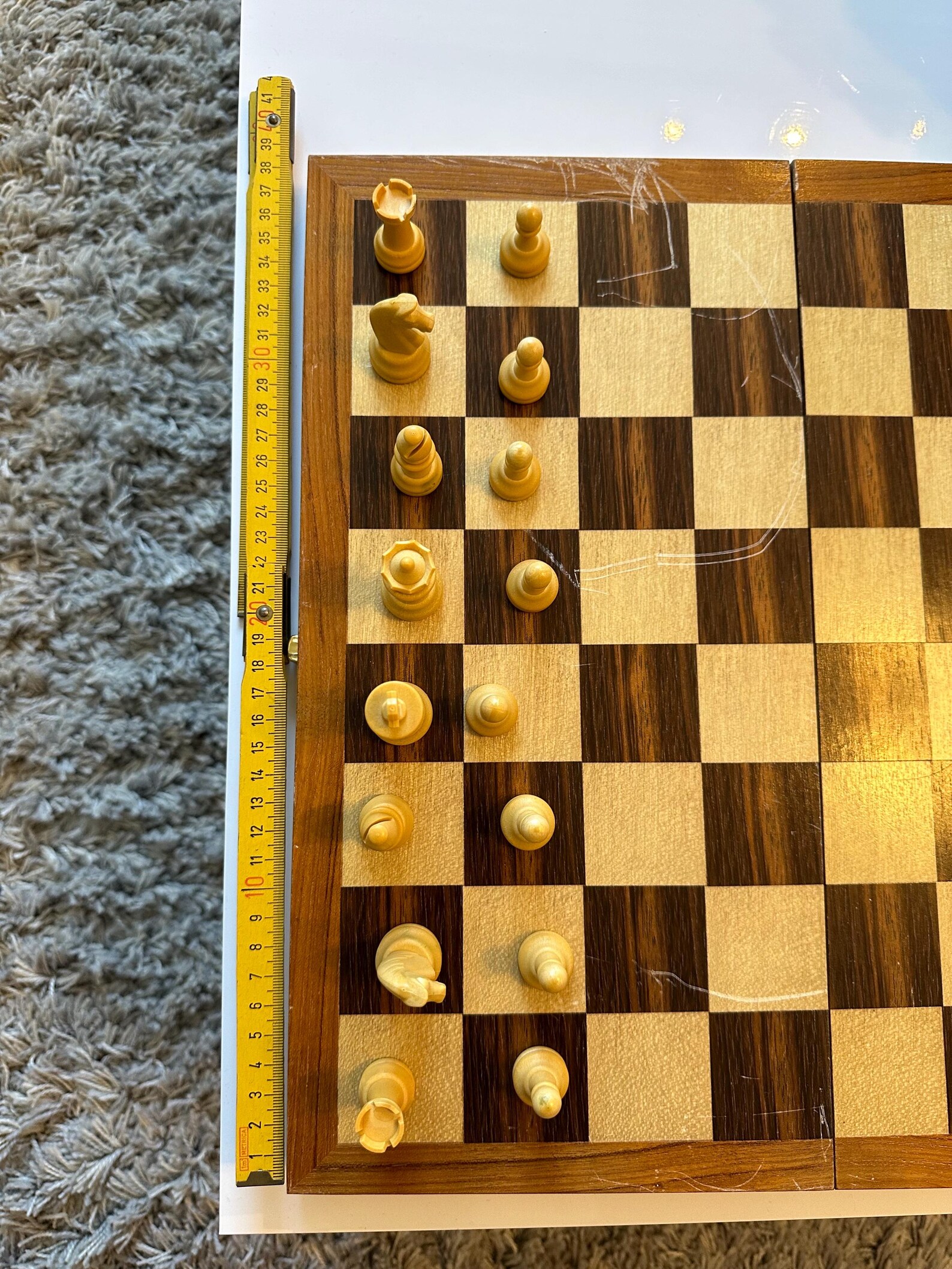 Vintage 1986 Chess Set Wooden Board With Storage Classical Board Game ...