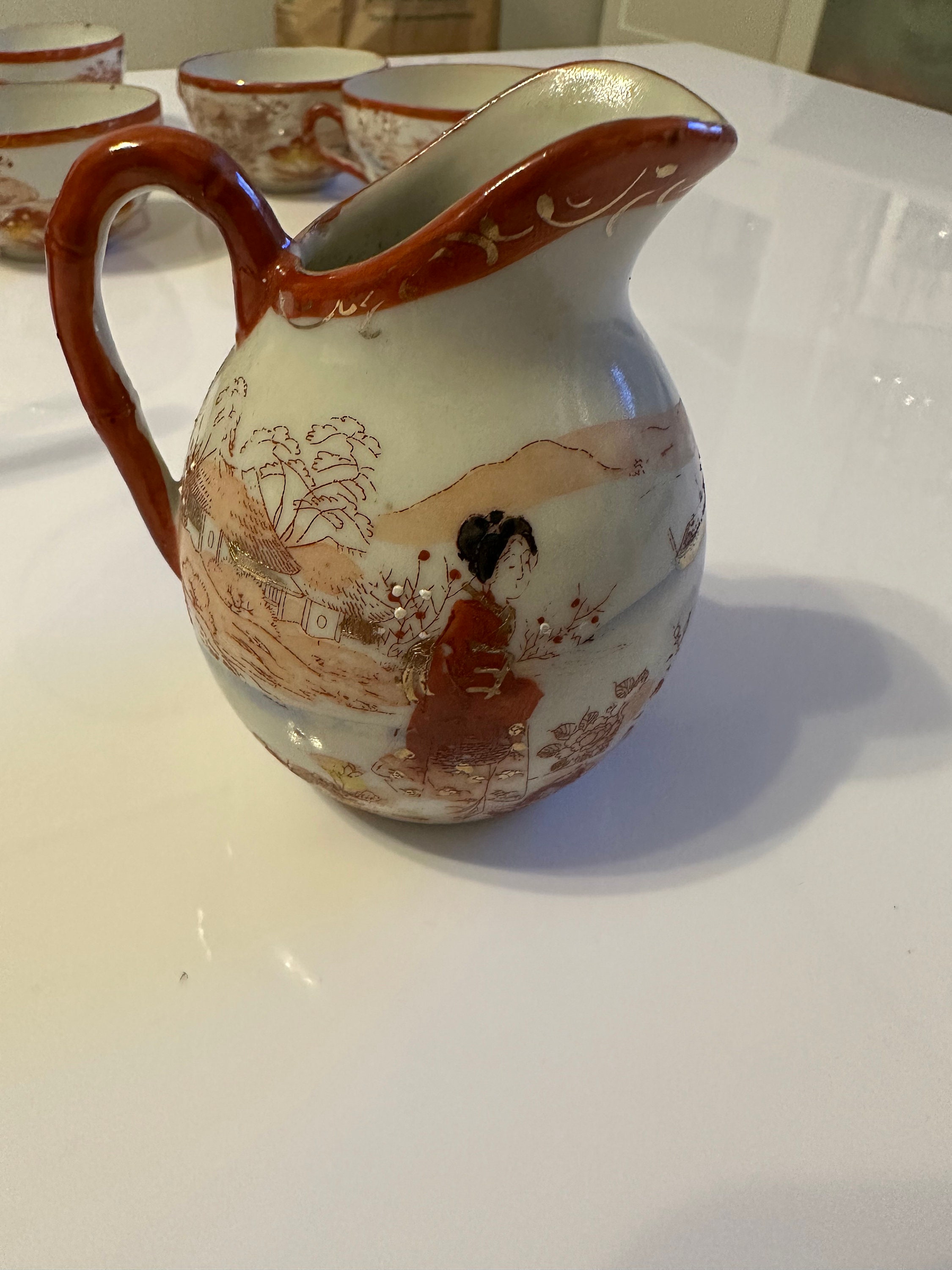 Antique Satsuma Tea Set , Hand Painted Japanese, Eggshell Porcelain - Etsy