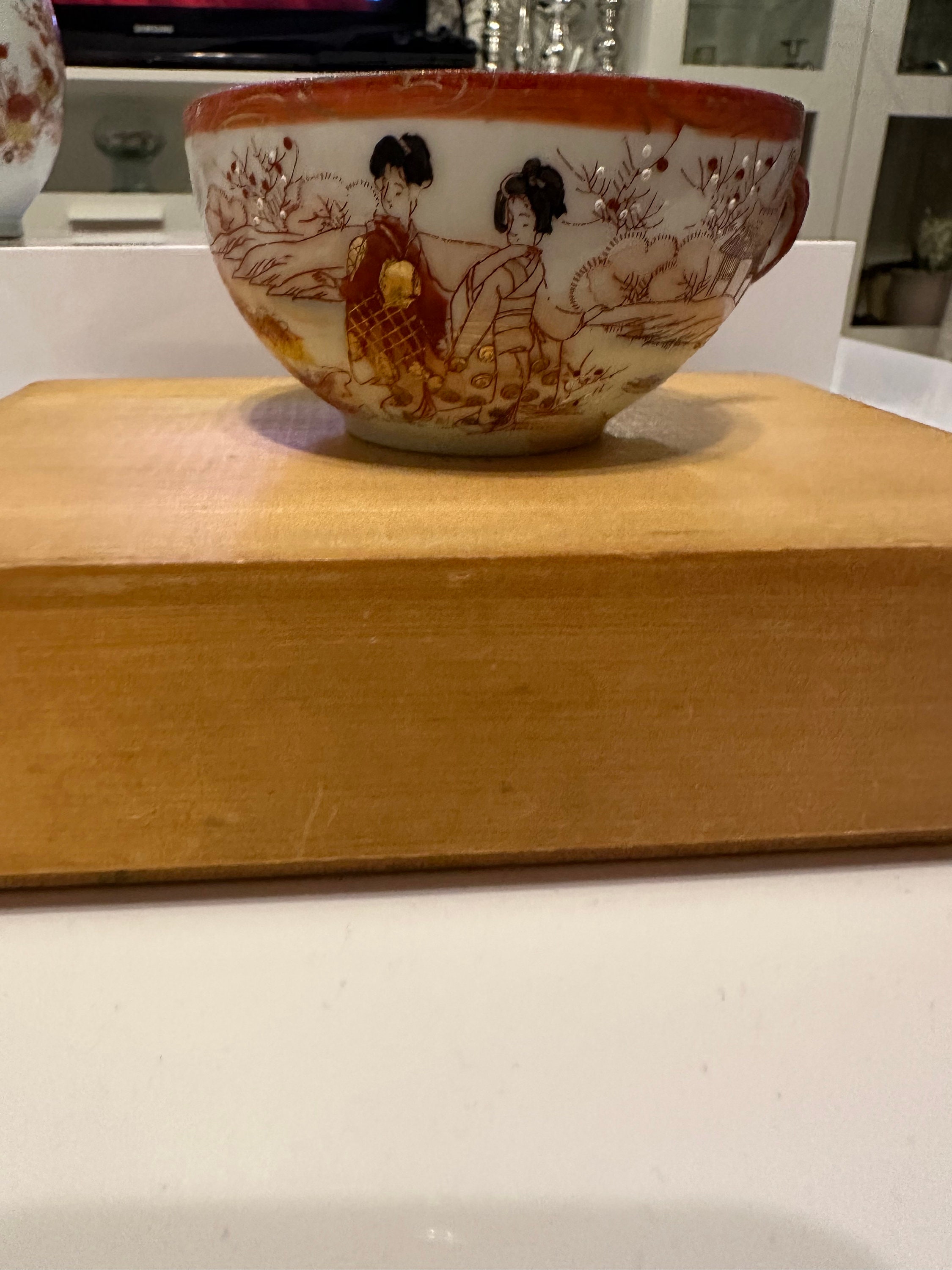 Antique Satsuma Tea Set , Hand Painted Japanese, Eggshell Porcelain - Etsy