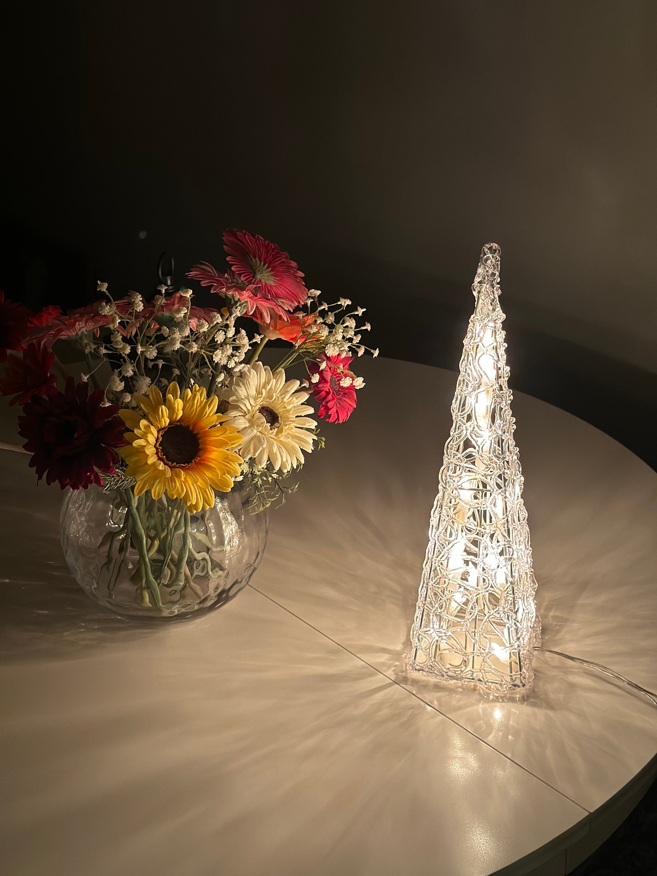 Vintage Christmas Cone , Decoration LED Pyramid 60 Cm - LED Warm White ...