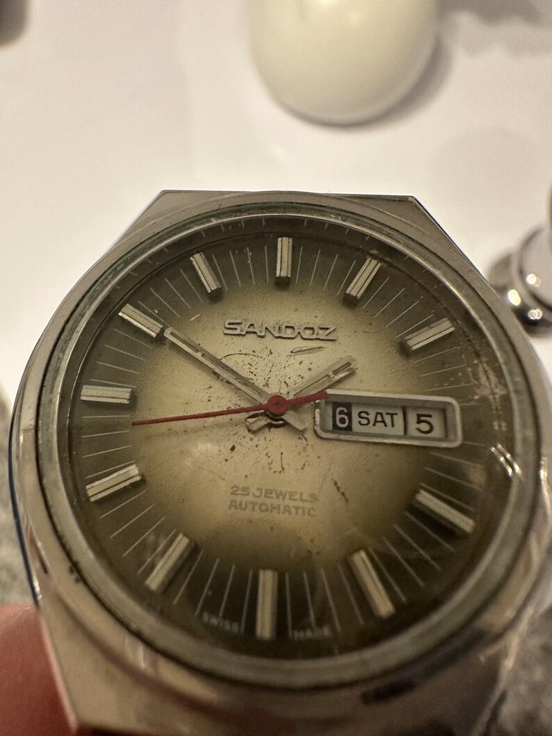 Vintage Sandoz Automatic 25 Jewels Men's Watch Swiss Made 1970s. - Etsy