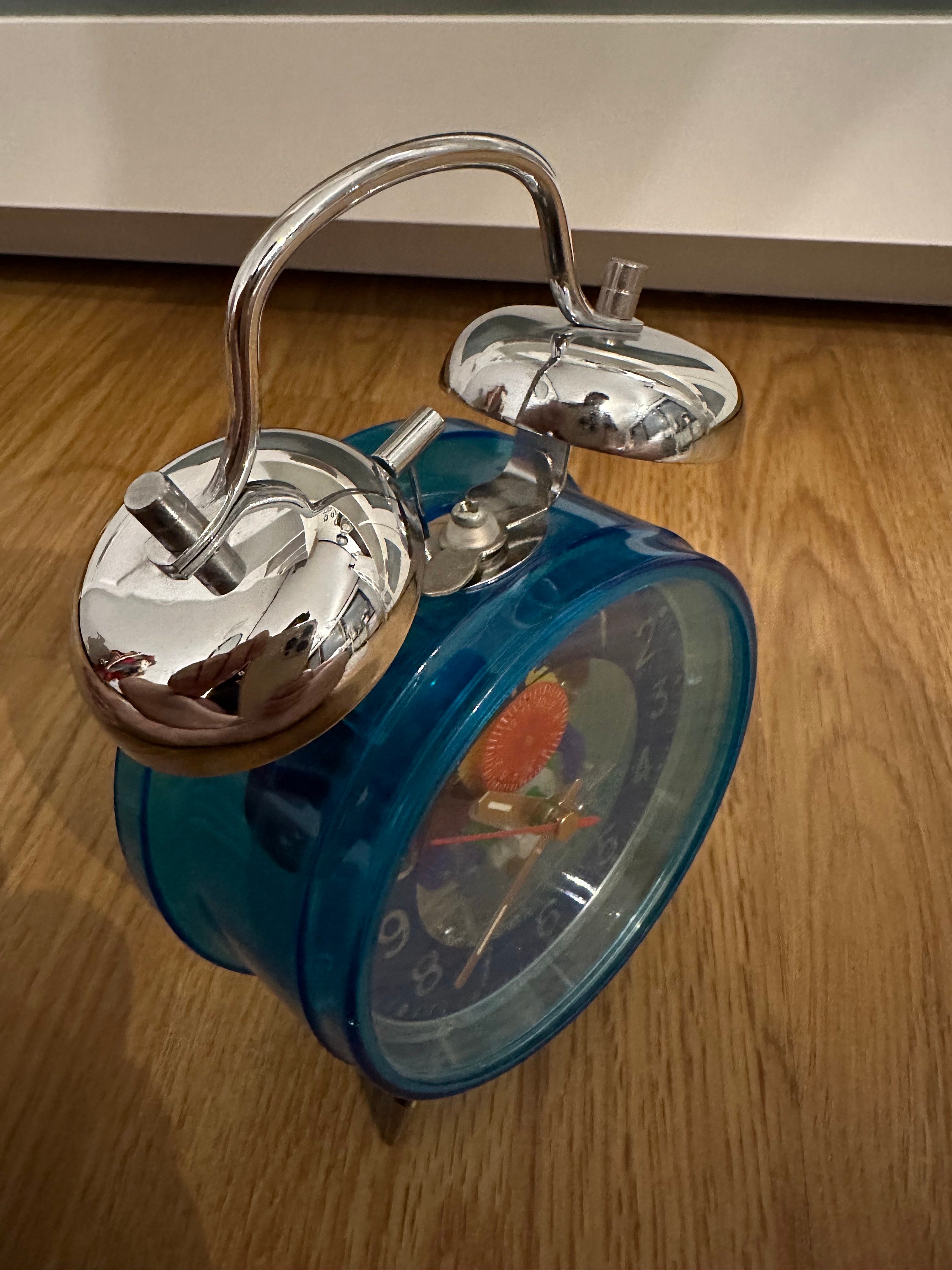 Vintage Transparent Table Clock, Mechanical Table Clock, Alarm Clock ...