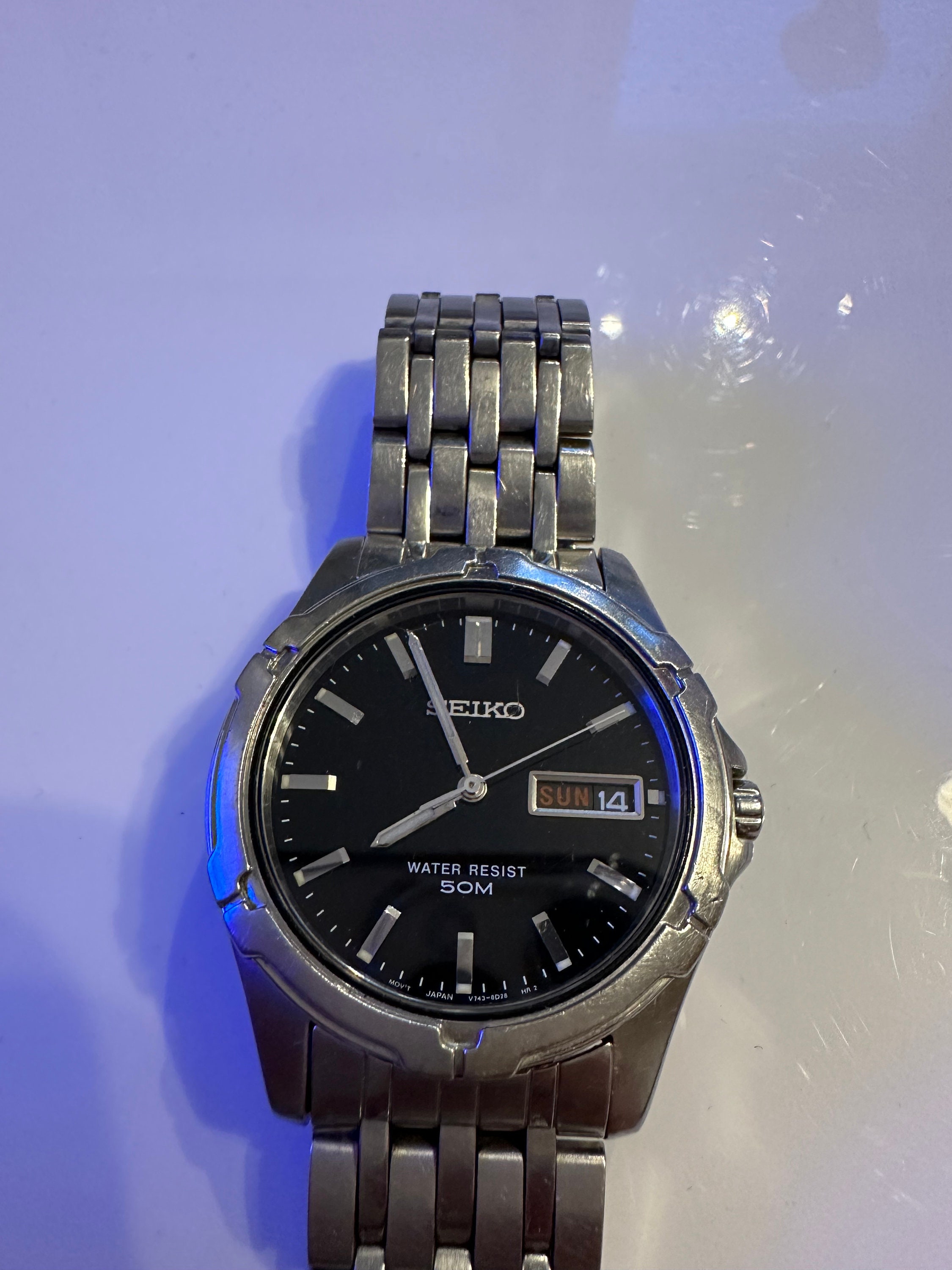 Vintage Seiko Analog Day Date Watch With Original Bracelet - Etsy