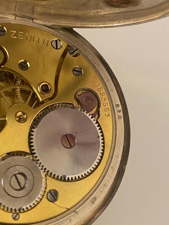 Vintage silver Zenith Swiss Pocket Watch hallmarked … - Gem