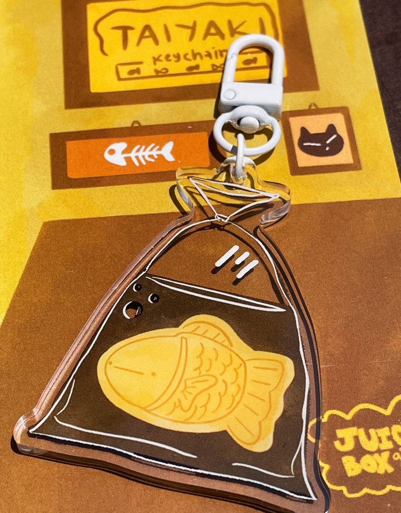 Nutella Taiyaki Clear Acrylic Keychain Double Sided Charm - Etsy