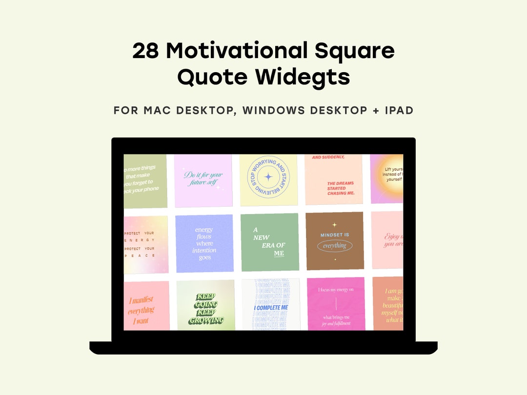 Set of 28 Positive Quote Widgets for Computer Wallpaper Desktop Notion iPad MacBook Laptop - Etsy