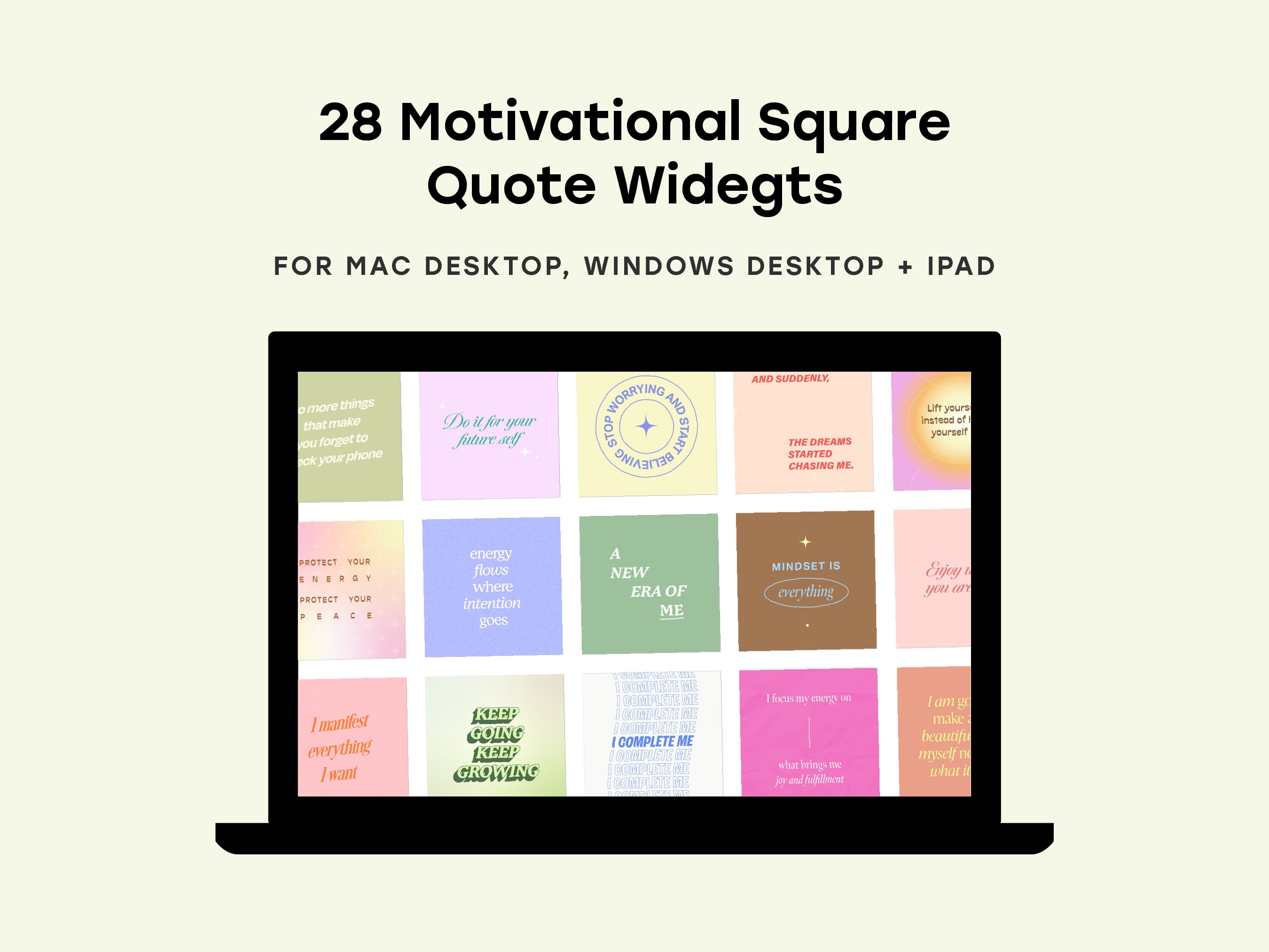 Set of 28 Positive Quote Widgets for Computer Wallpaper Desktop Notion ...