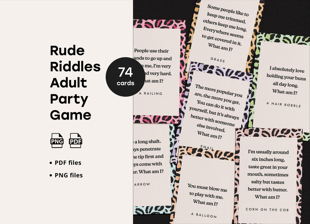 74 Hen Do Rude Riddles Digital Party Game Instant Download and ...