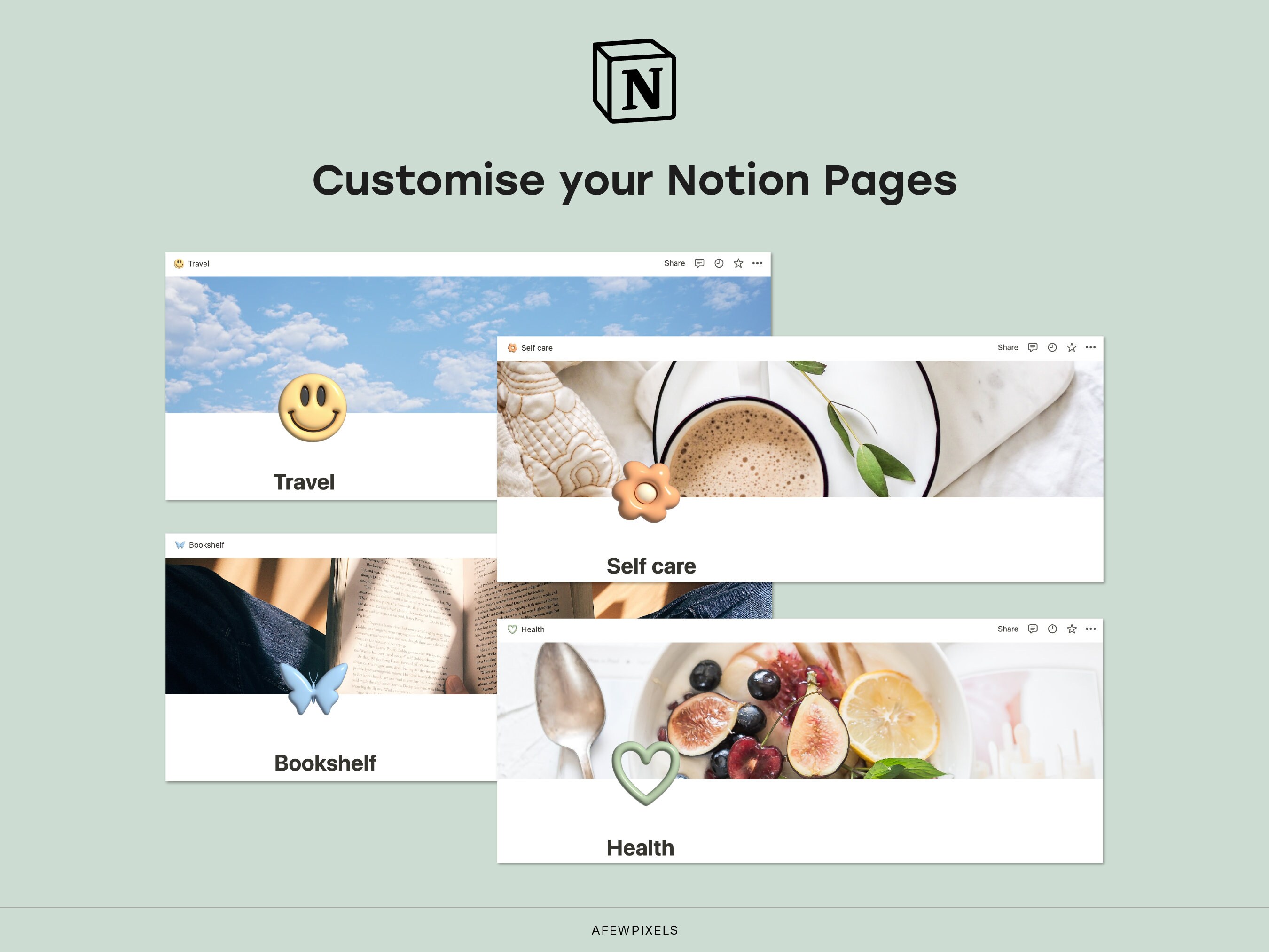 Set of 60 Aesthetic Desktop Folder Icons 3D Shapes for Notion Covers, Instagram, Mac and Windows ...