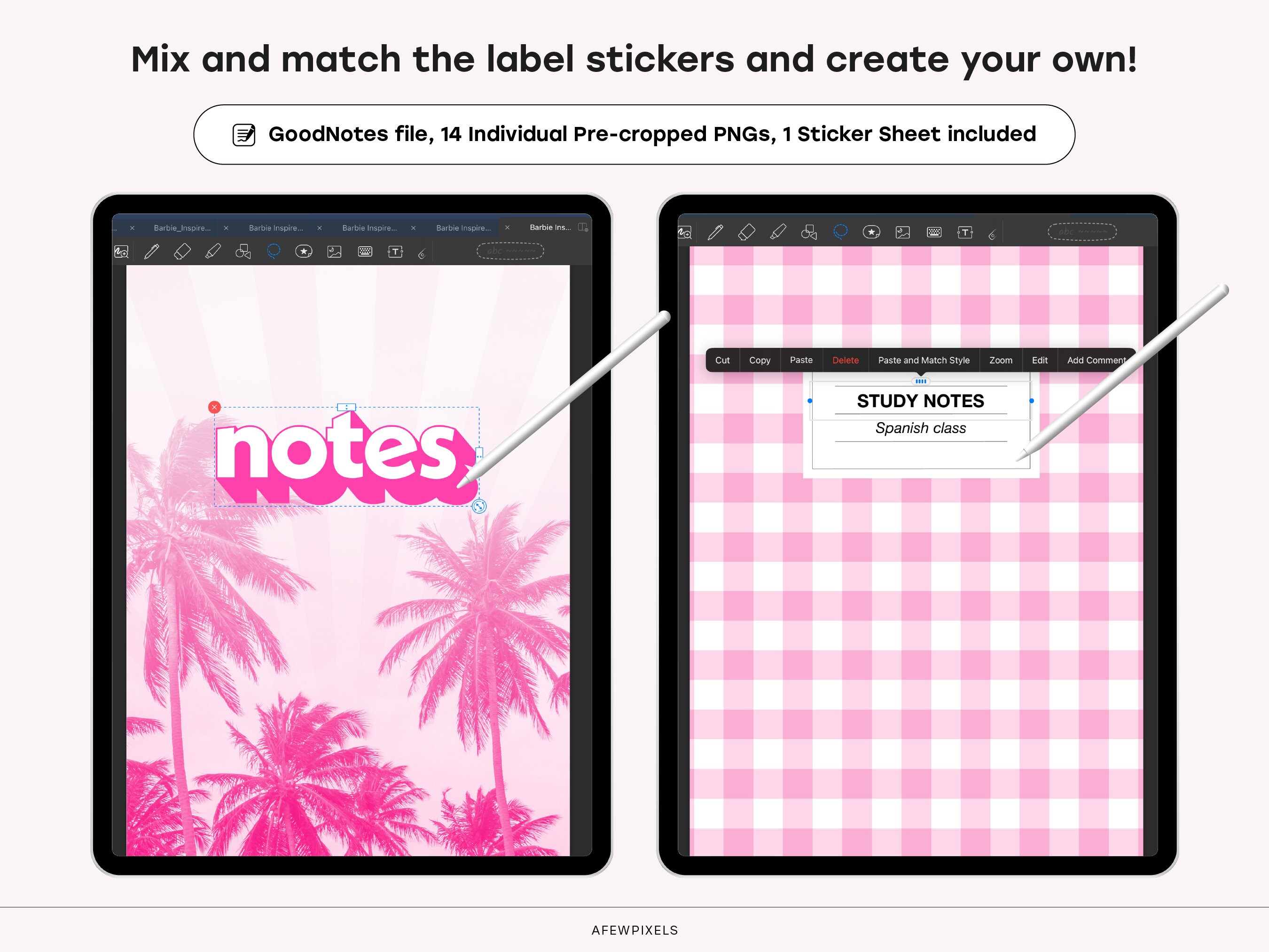 18 Pink Digital Planner Covers Digital Notebook Cover, Goodnotes Cover ...