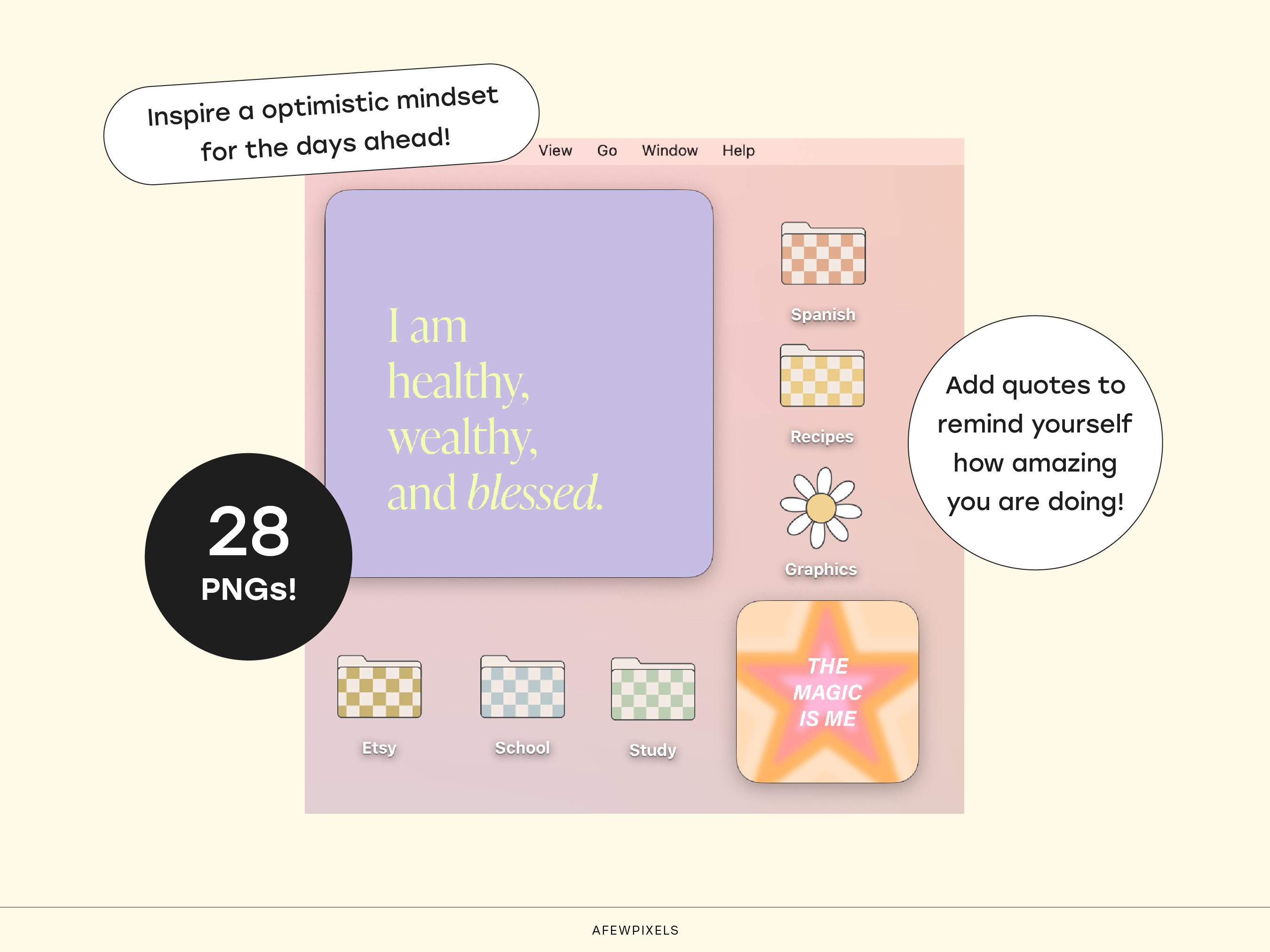 Set of 28 Positive Quote Widgets for Computer Wallpaper Desktop Notion ...