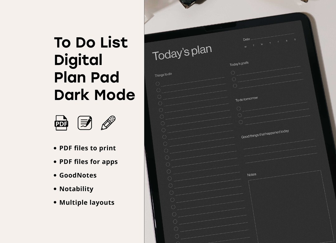 To Do List Planner, Brain Dump for Digital Planner, Goodnotes ...
