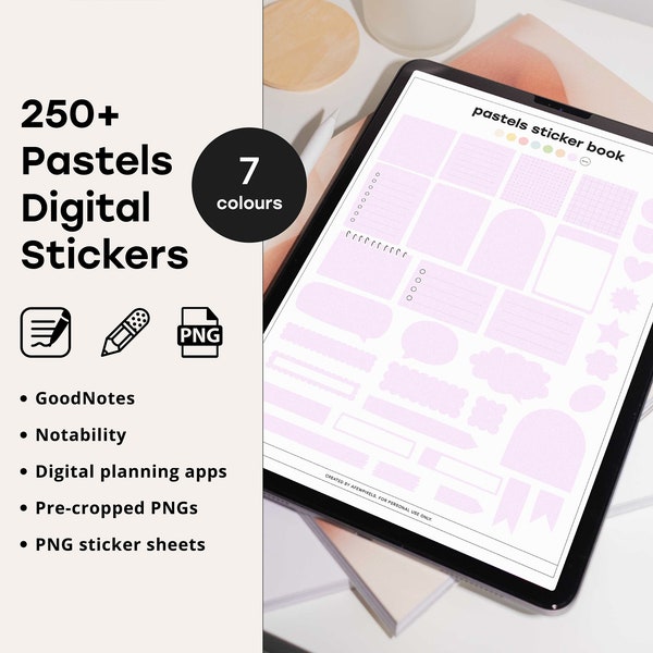 Notetaking Digital Stickers - Etsy