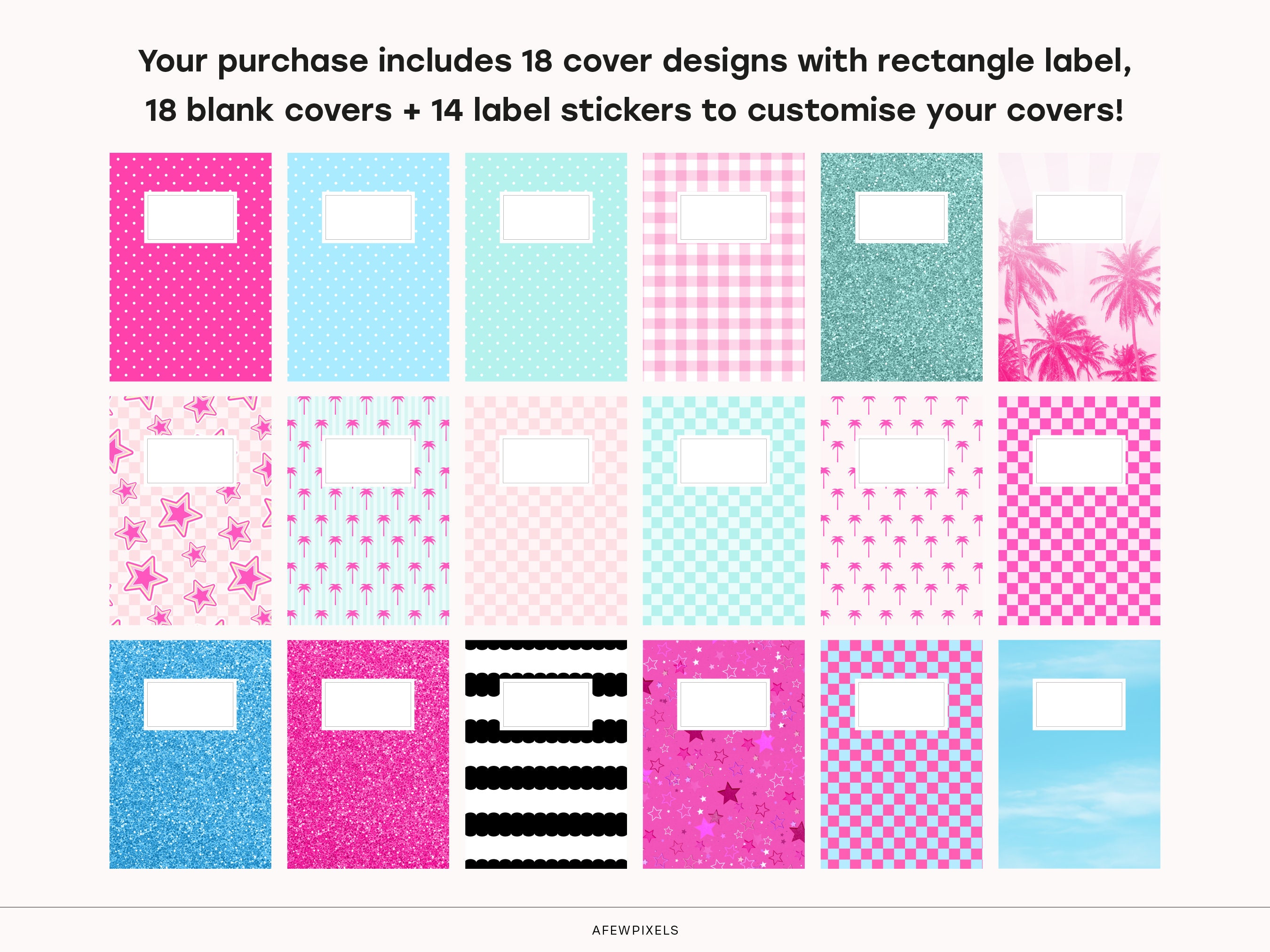18 Pink Digital Planner Covers Digital Notebook Cover, Goodnotes Cover ...