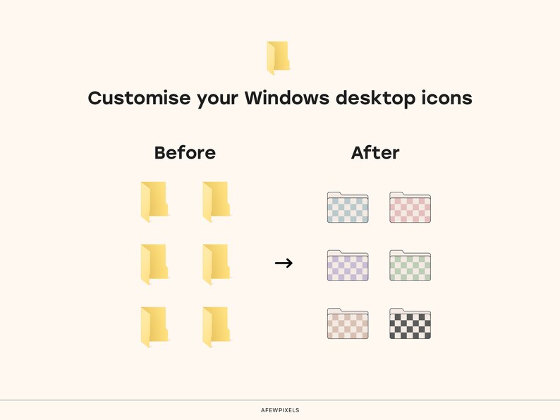 Pastel Checkered Desktop Folders for Mac and Windows Desktop ...