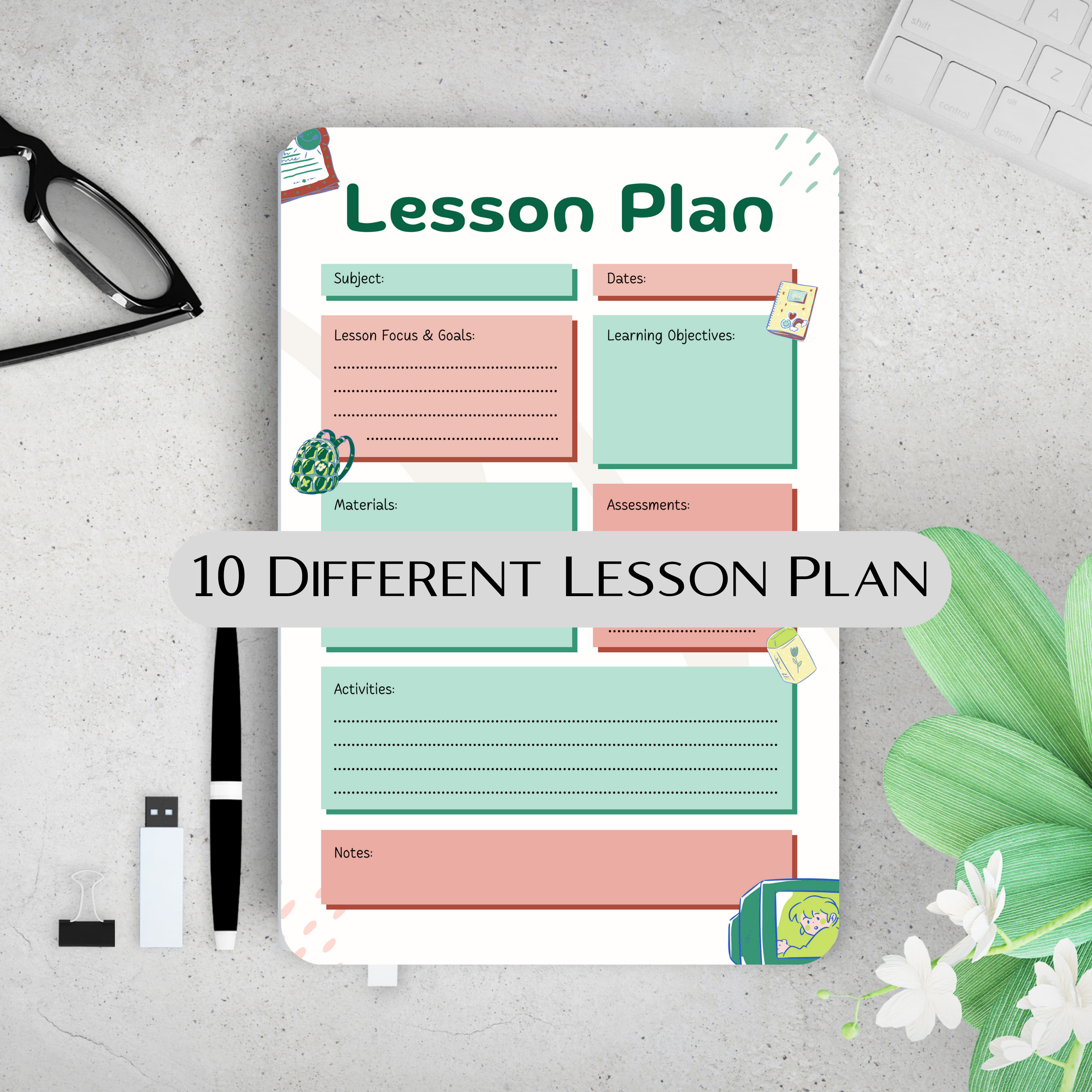 10 Different Lesson Plan Weekly Lesson Plan Templates - Etsy