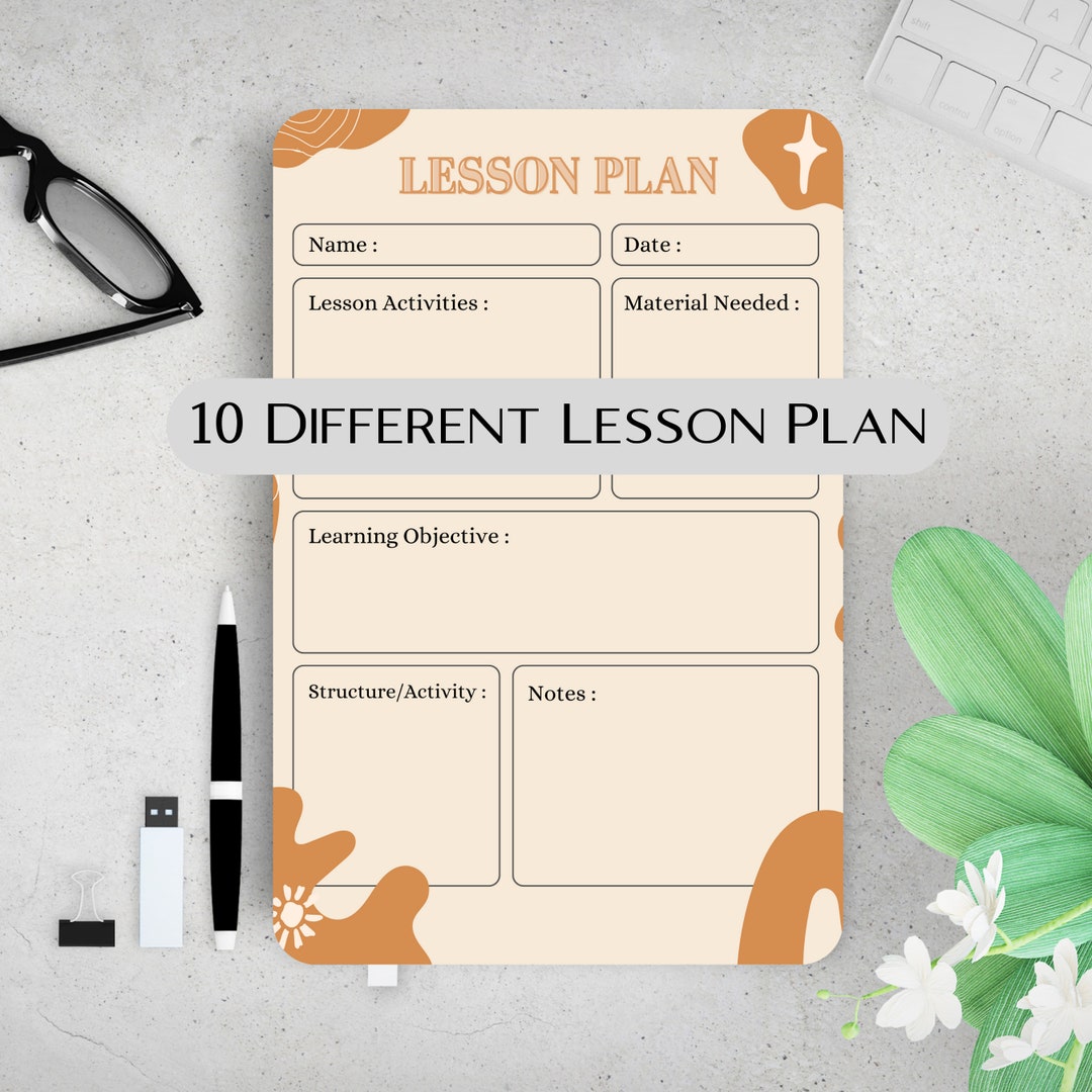 10 Different Lesson Plan Weekly Lesson Plan Templates - Etsy