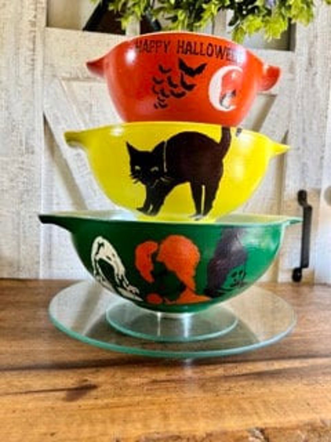 Vintage Pyrex Mixing Bowls Halloween Pyrex Hand Painted - Etsy