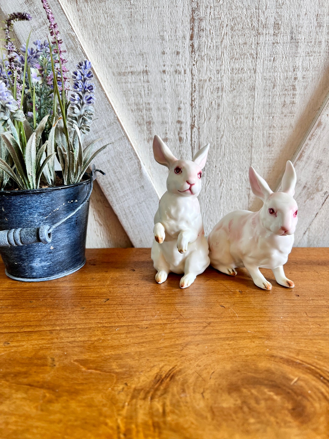 Lefton Bunnies Vintage Rabbits Easter Decor Gift for Mom - Etsy