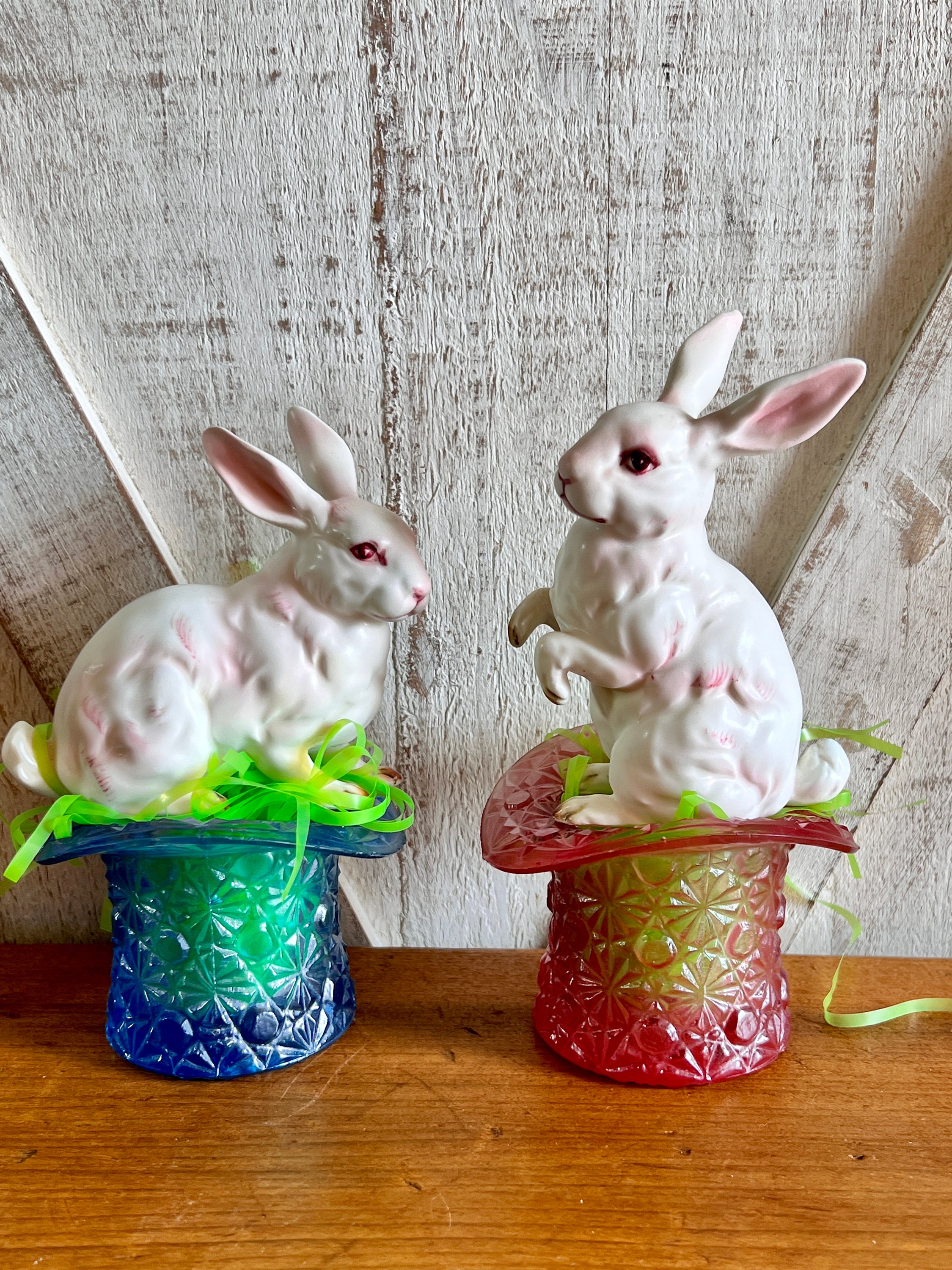 Lefton Bunnies Vintage Rabbits Easter Decor Gift for Mom - Etsy