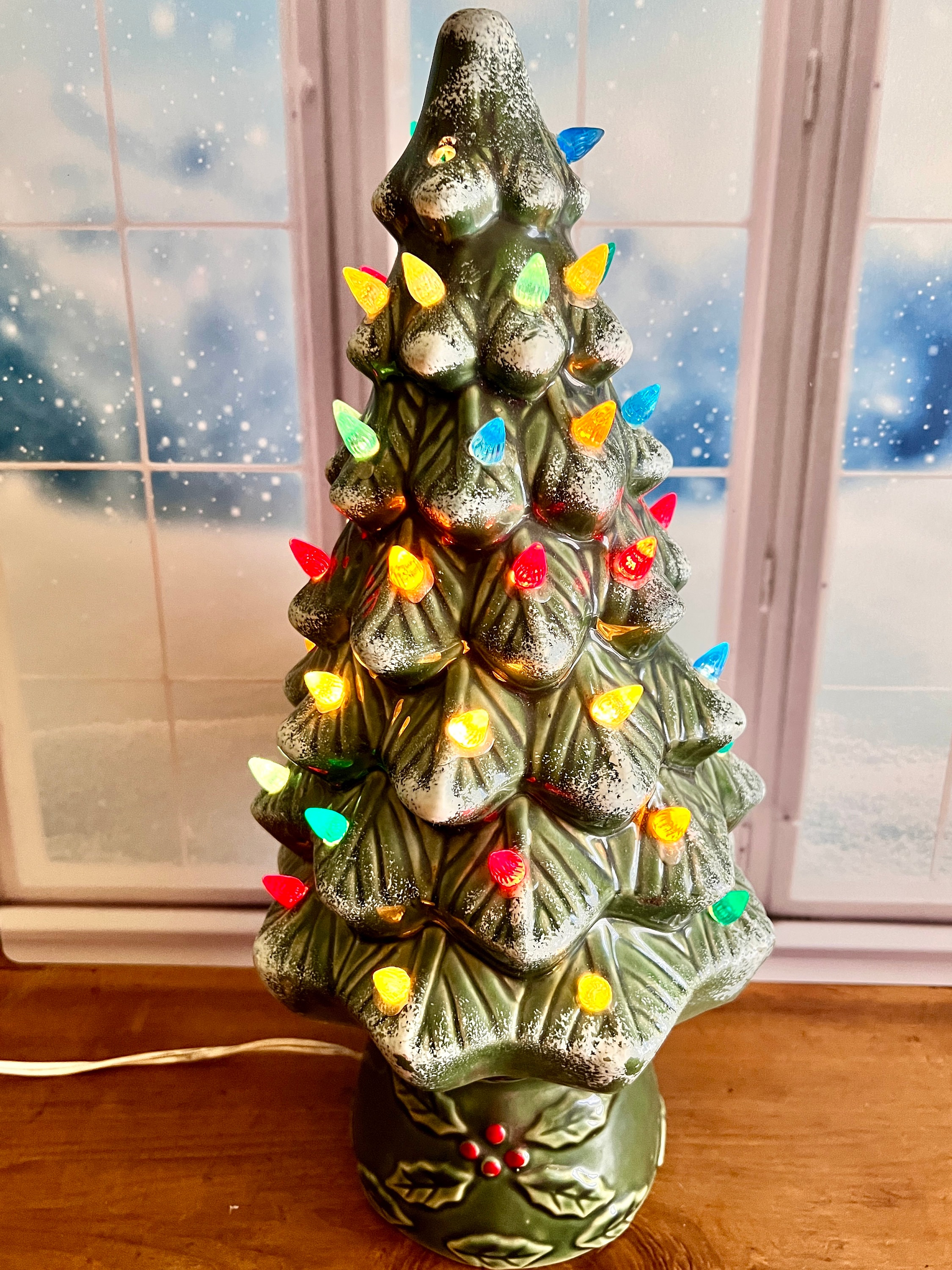 Ceramic Christmas Tree Vintage Ceramic Christmas Tree With Lights - Etsy