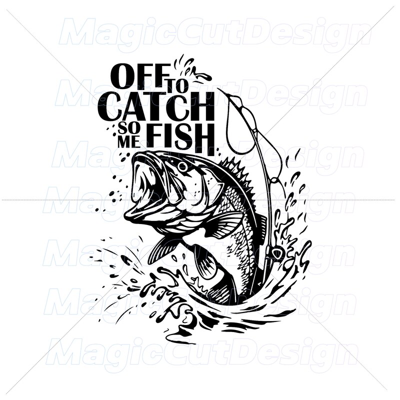 Catching Fish Svg - Etsy