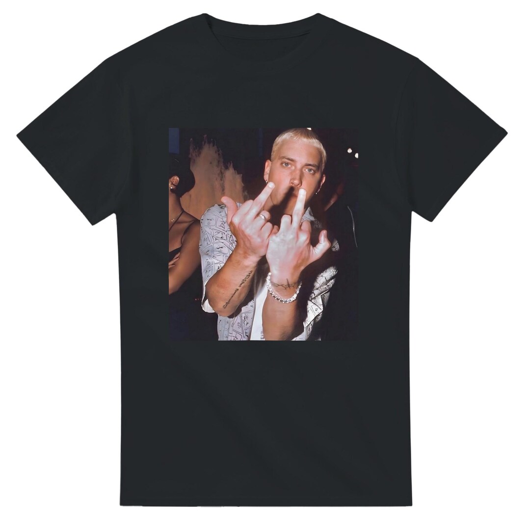 Eminem Middle Finger Graphic Tee: Gildan 5000 Rap God Shirt - Etsy